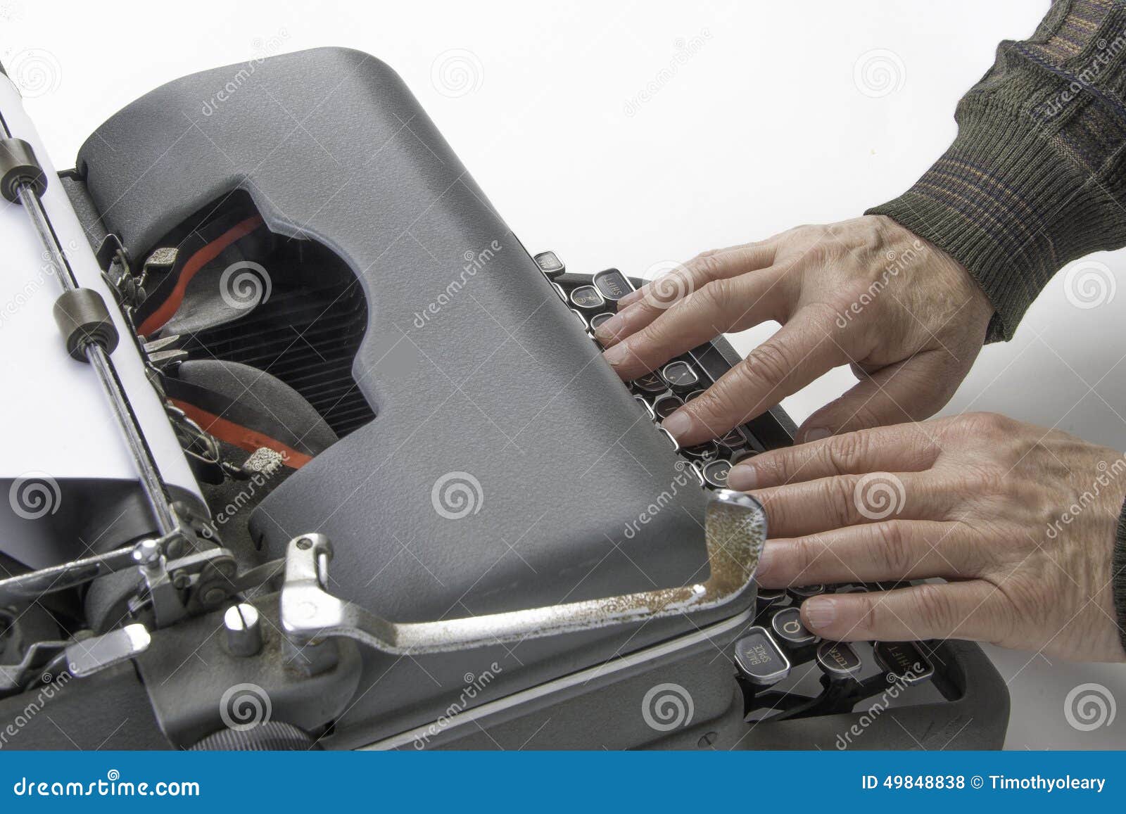 Author Working on Typewriter Stock Photo - Image of working ...