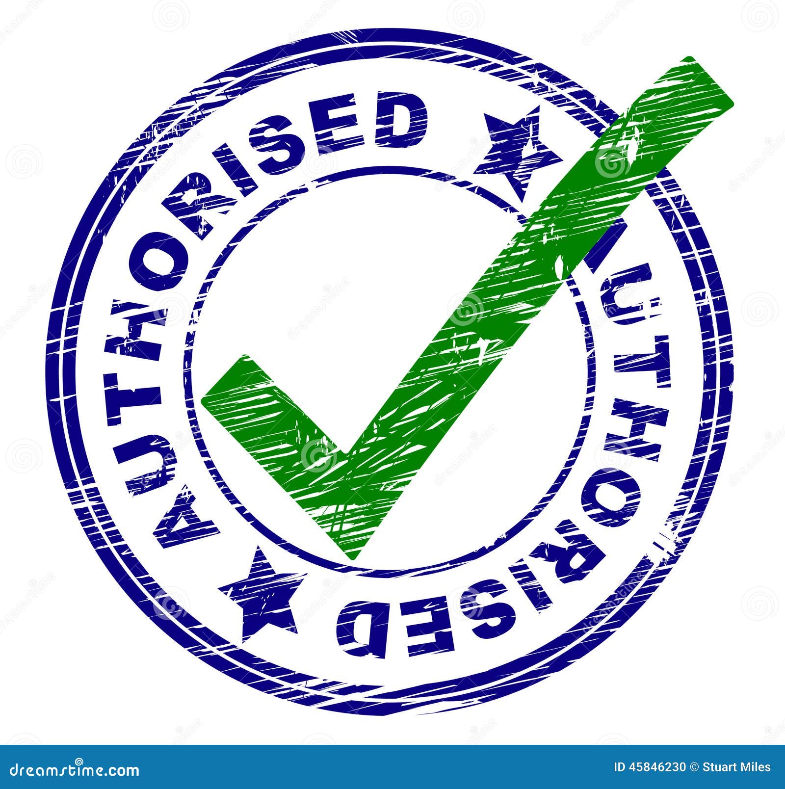 Authorised Stamp Represents Stamped Passed and Affirm Stock ...