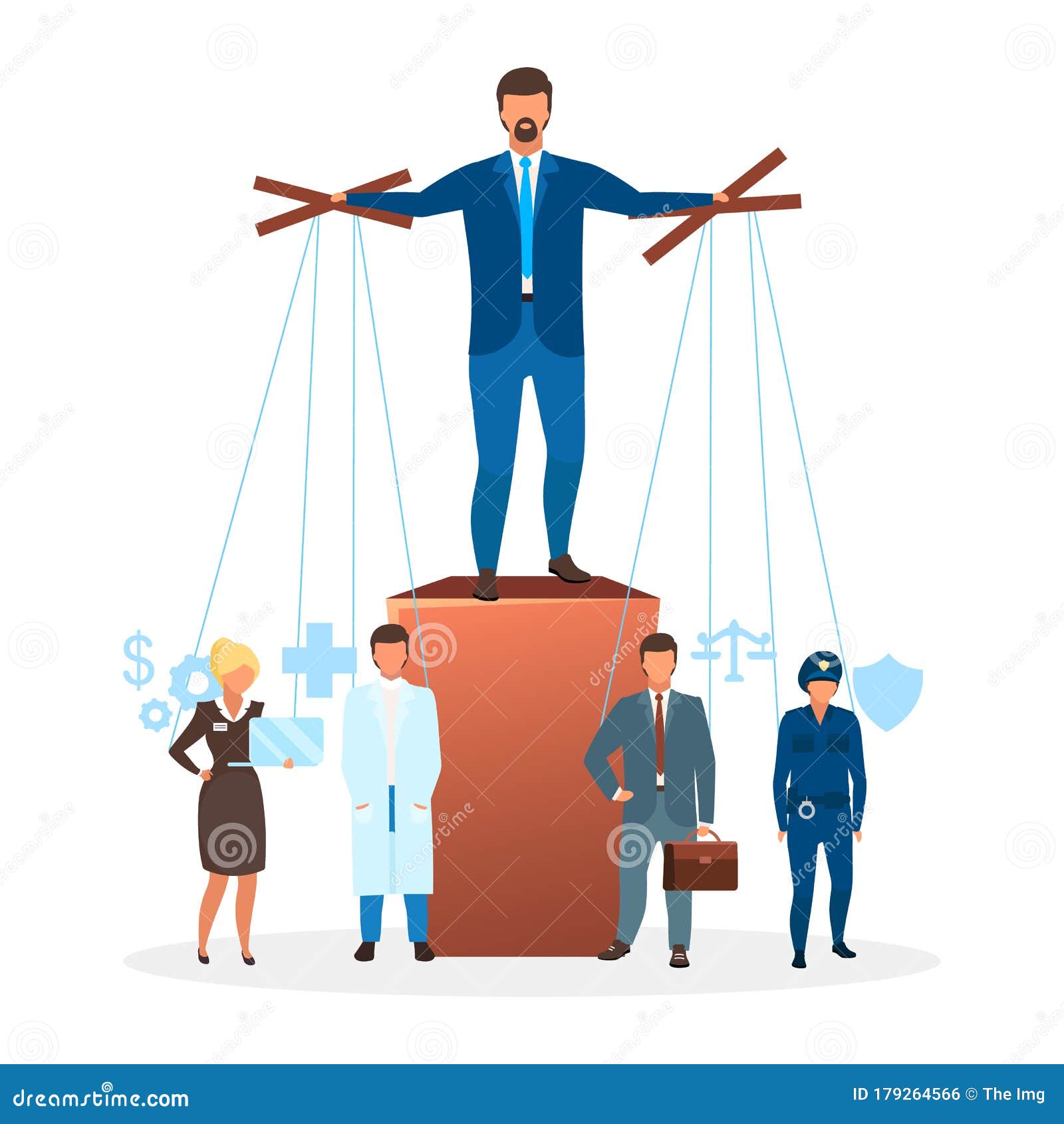 Authoritarian Regime Flat Vector Illustration Stock Vector ...