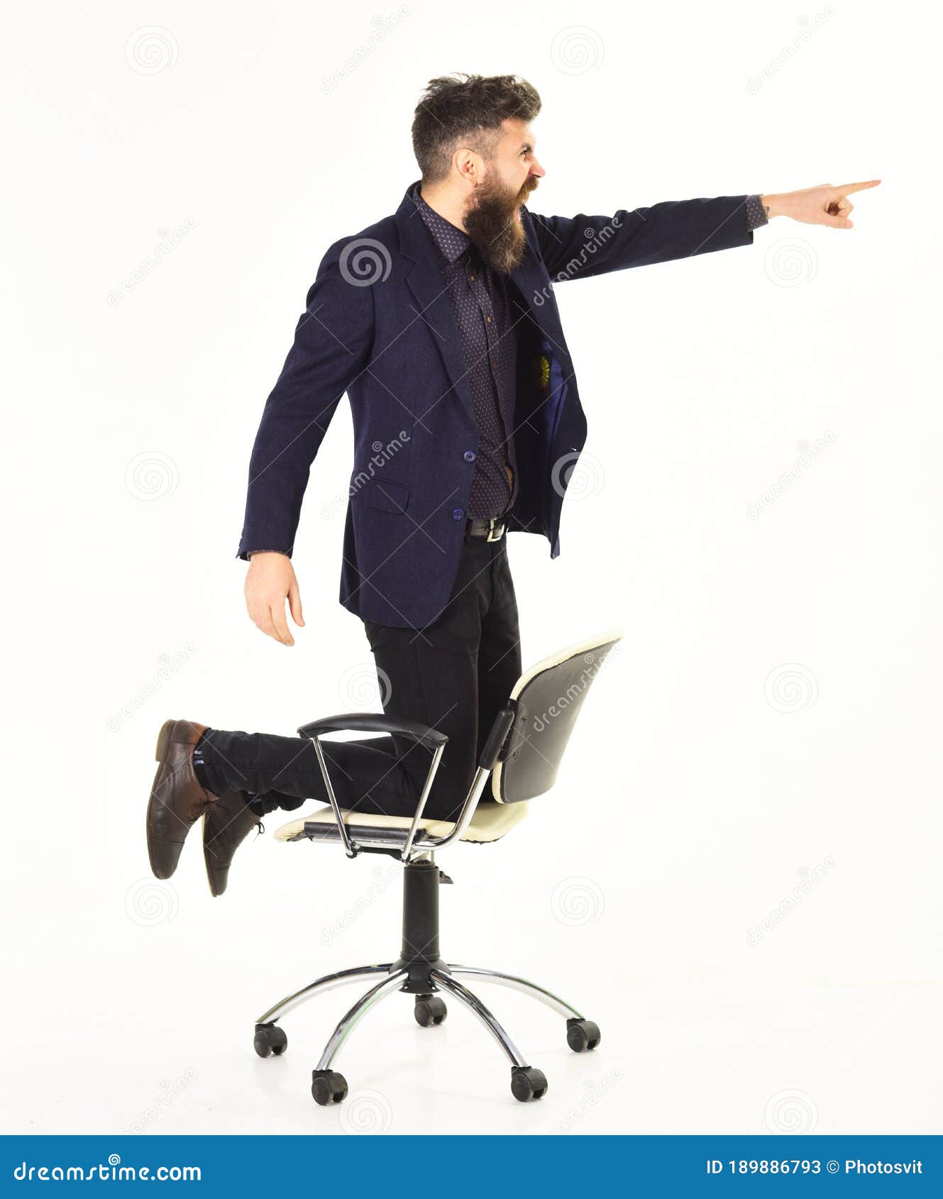 Authority Concept Angry Boss Gives Orders and Shows His Authority ...