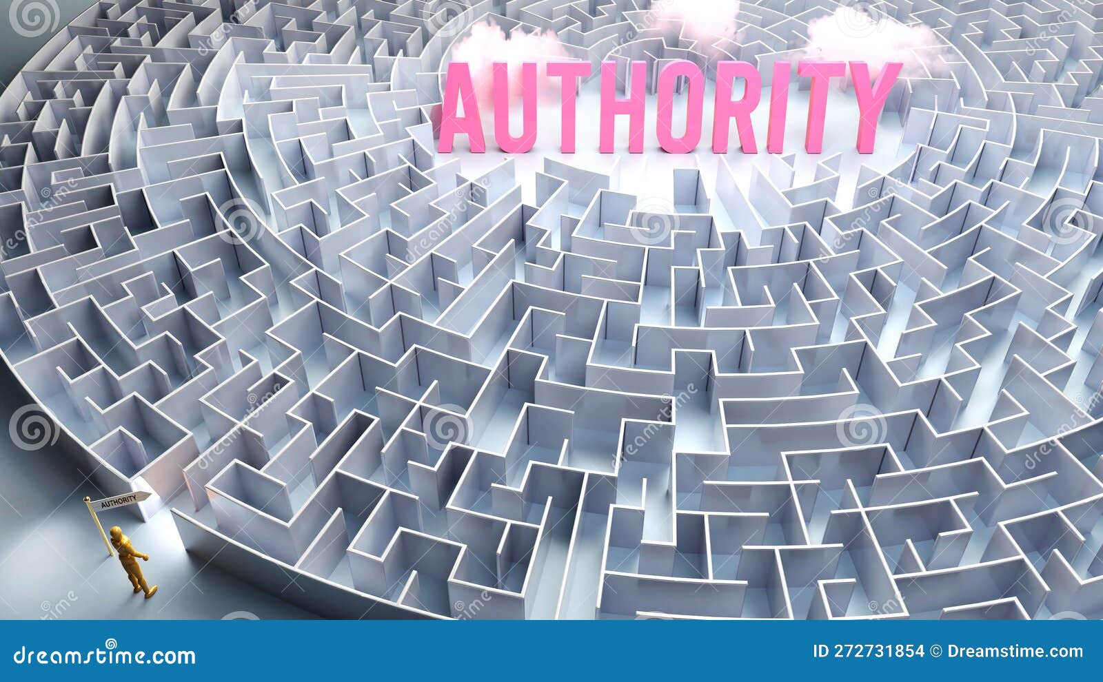 Authority and a Difficult Path To Reach it Stock Photo - Image of ...