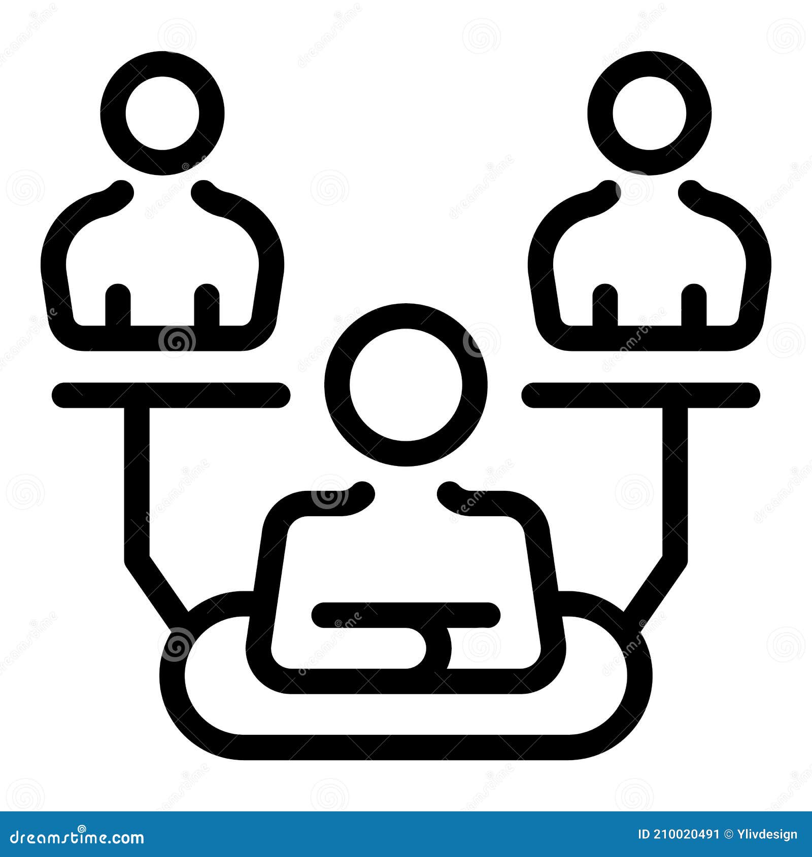 Authority Hierarchy Icon, Outline Style Stock Vector - Illustration of ...