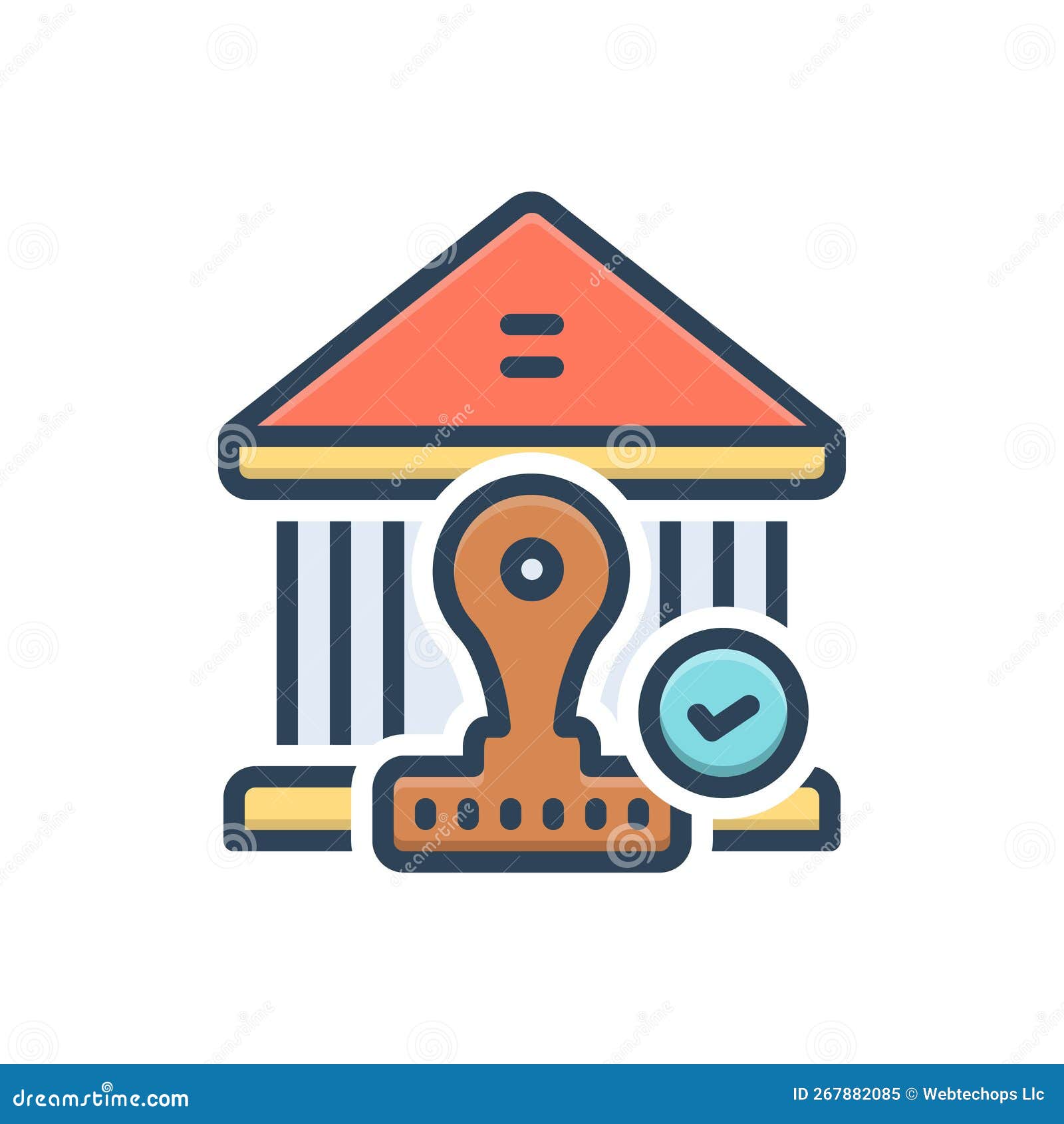 Color Illustration Icon for Authority, Approve and Authorization Stock ...