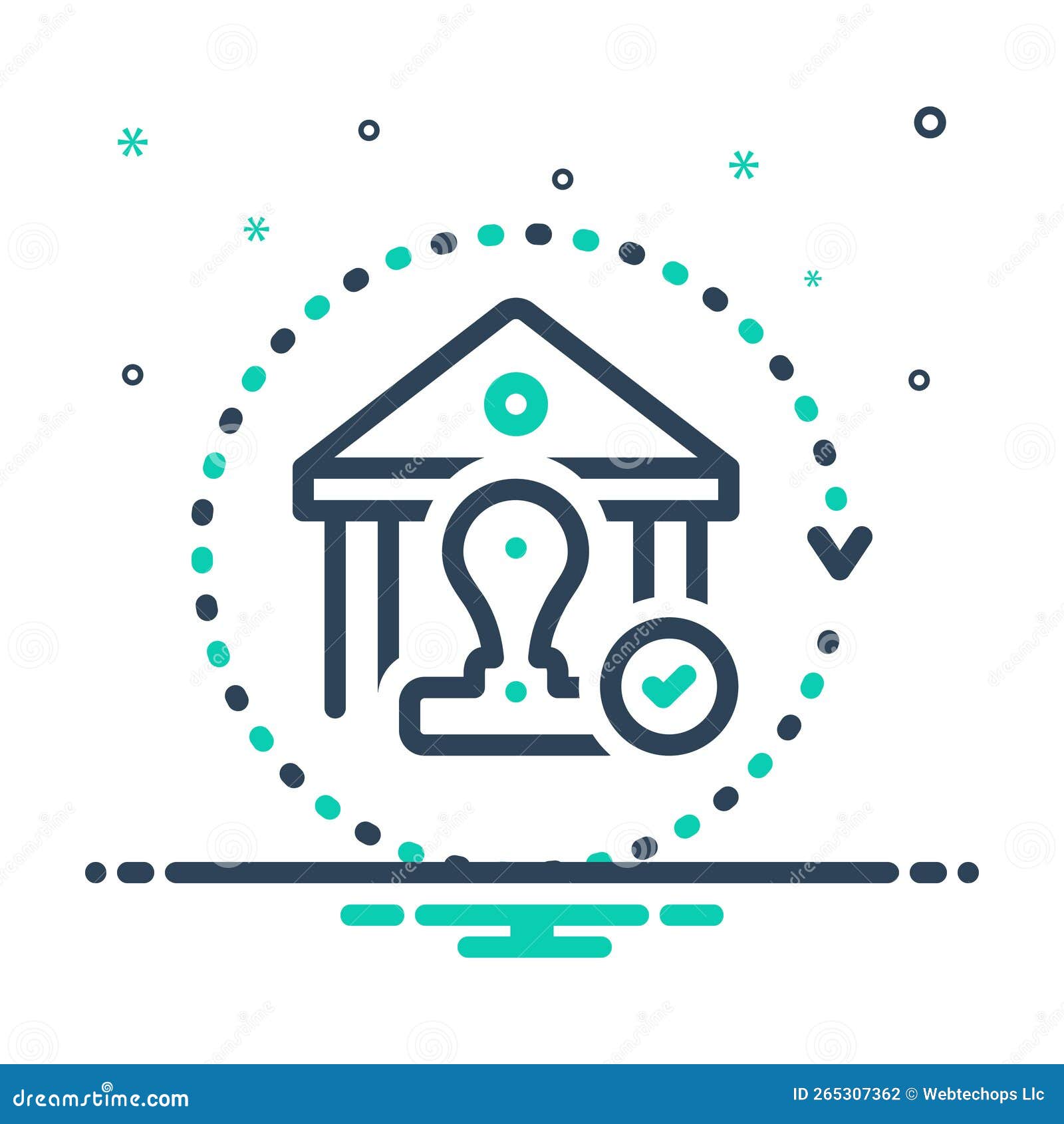 Mix Icon for Authority, Stamp and Check Stock Vector - Illustration of ...