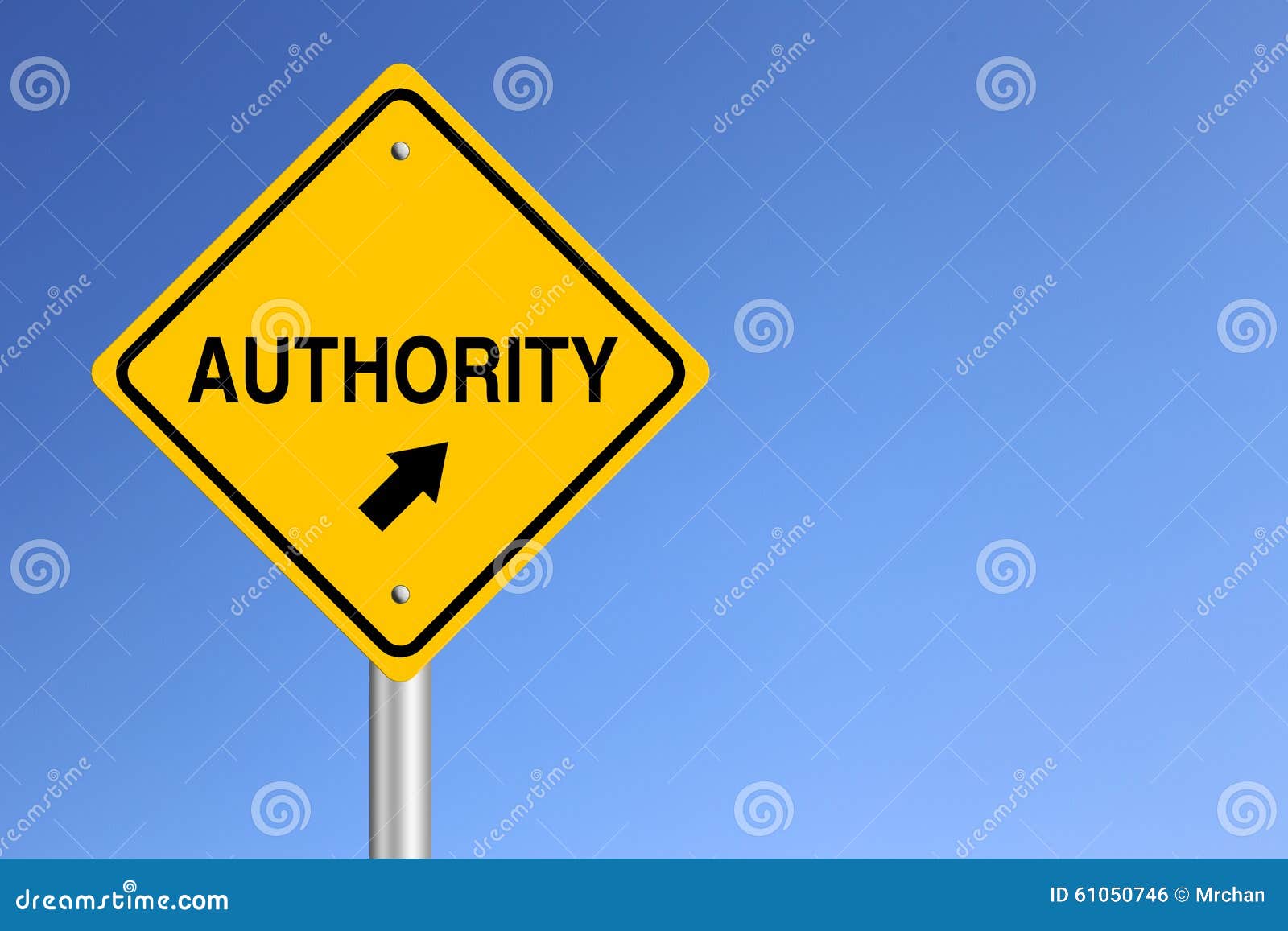 Authority Road Sign stock photo. Image of cloud, blue - 61050746