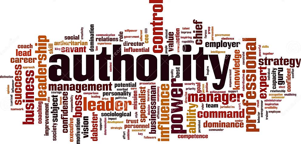 Authority word cloud stock vector. Illustration of influence - 149401849