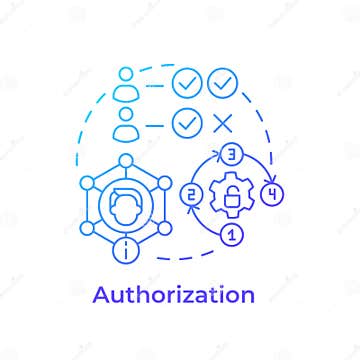 Authorization Blue Gradient Concept Icon Stock Illustration ...