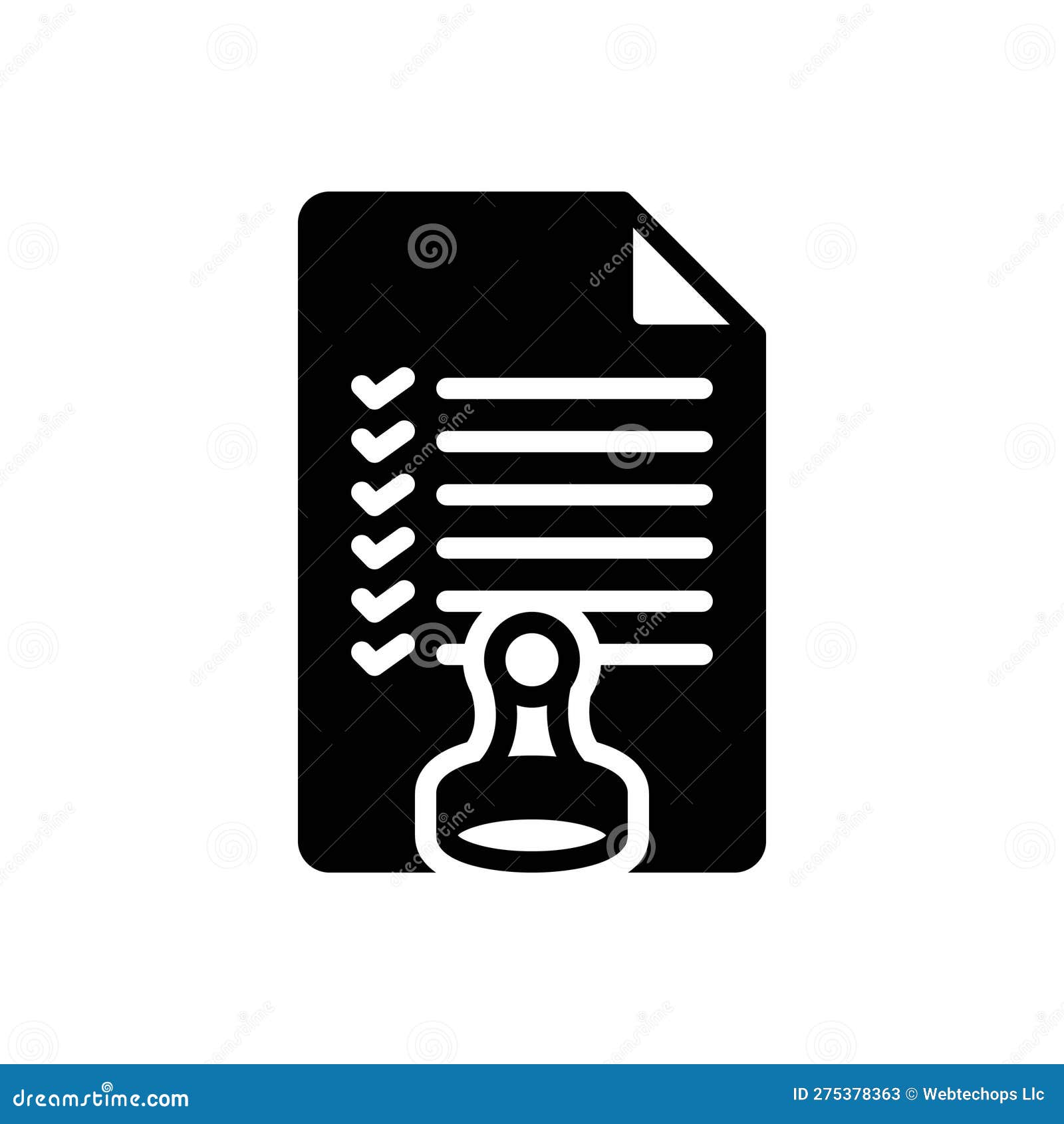 Black Solid Icon for Authorization, Authority and Permit Stock Vector ...