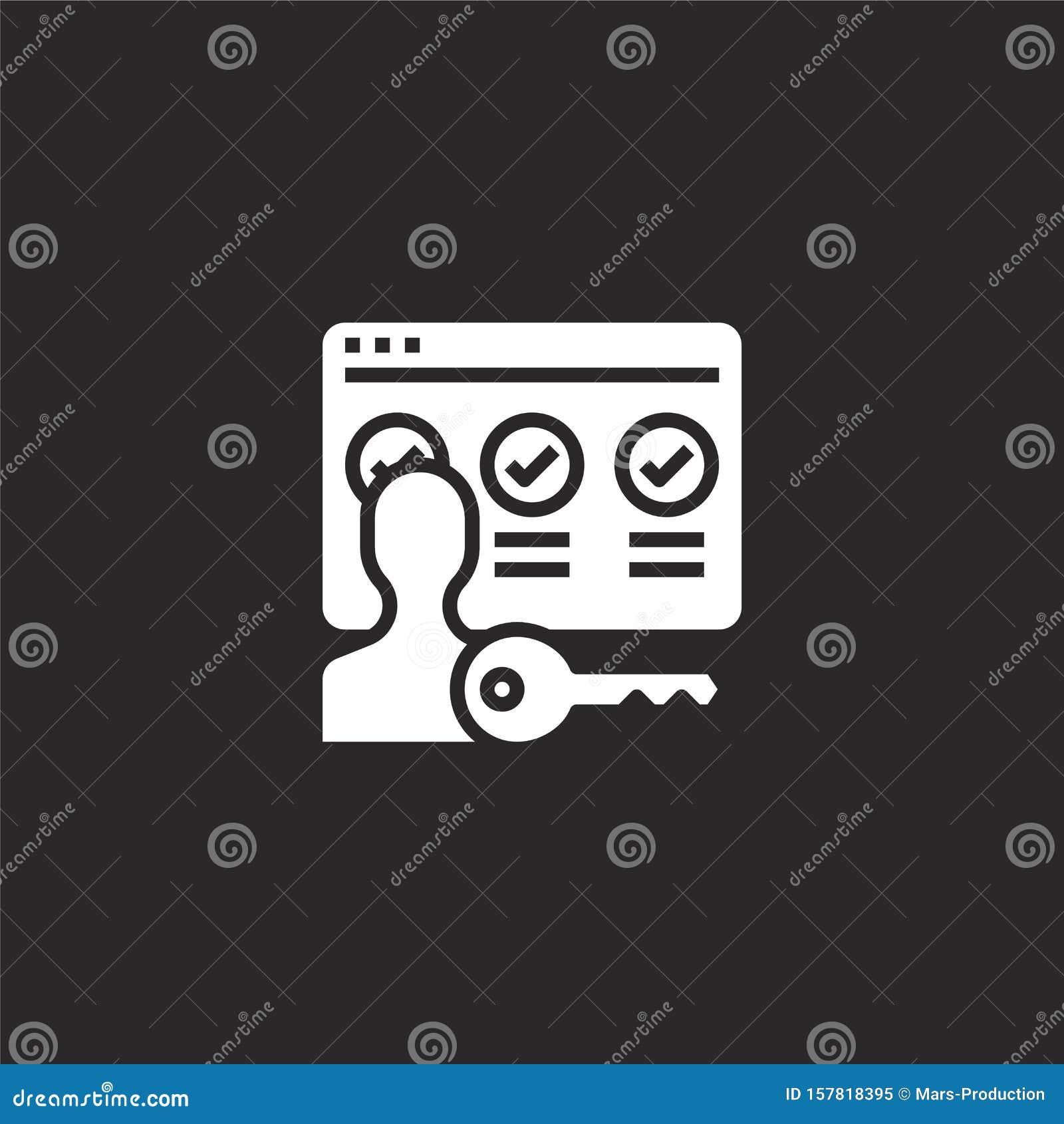 Authorization Icon. Filled Authorization Icon for Website Design and ...