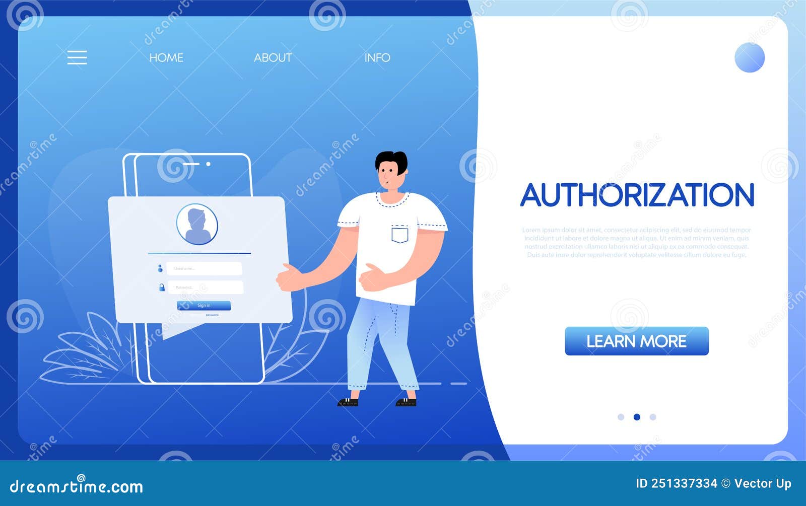 Authorization People, Great Design for Any Purposes. Flat Illustration ...