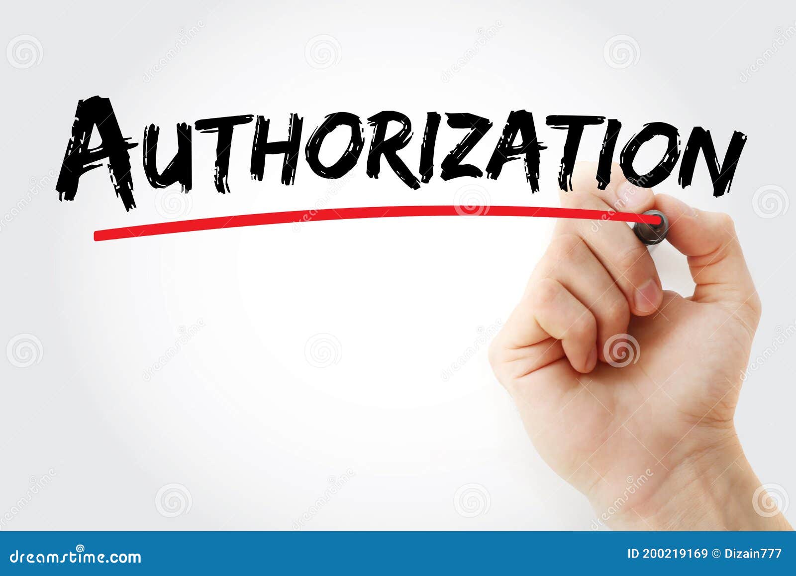 Authorization Text with Marker Stock Illustration - Illustration of ...