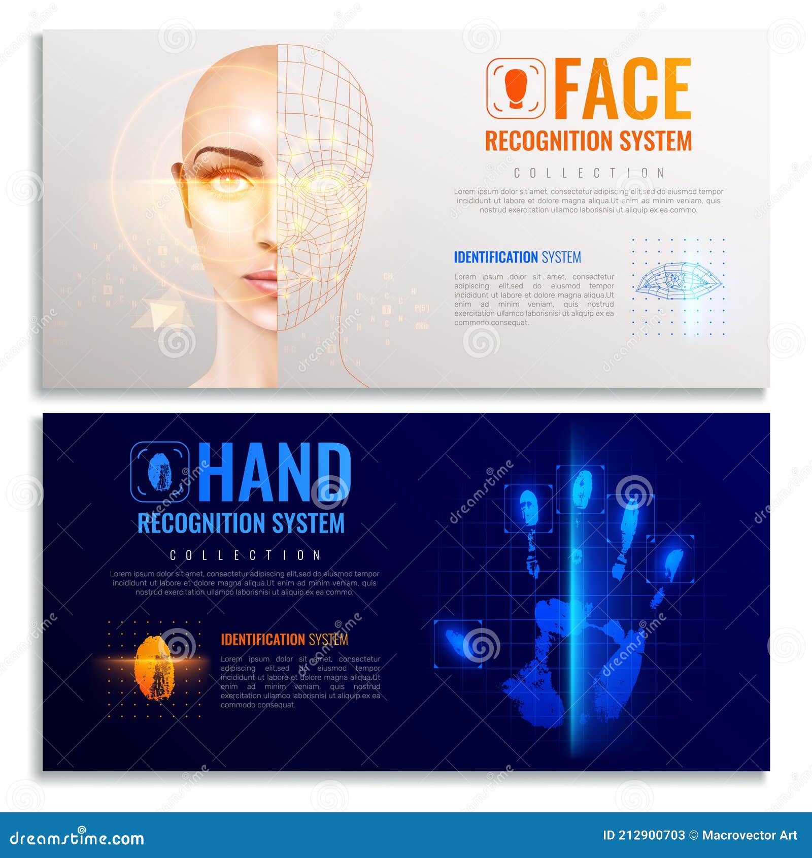 Authorization Verification Banners Set Stock Vector - Illustration of ...