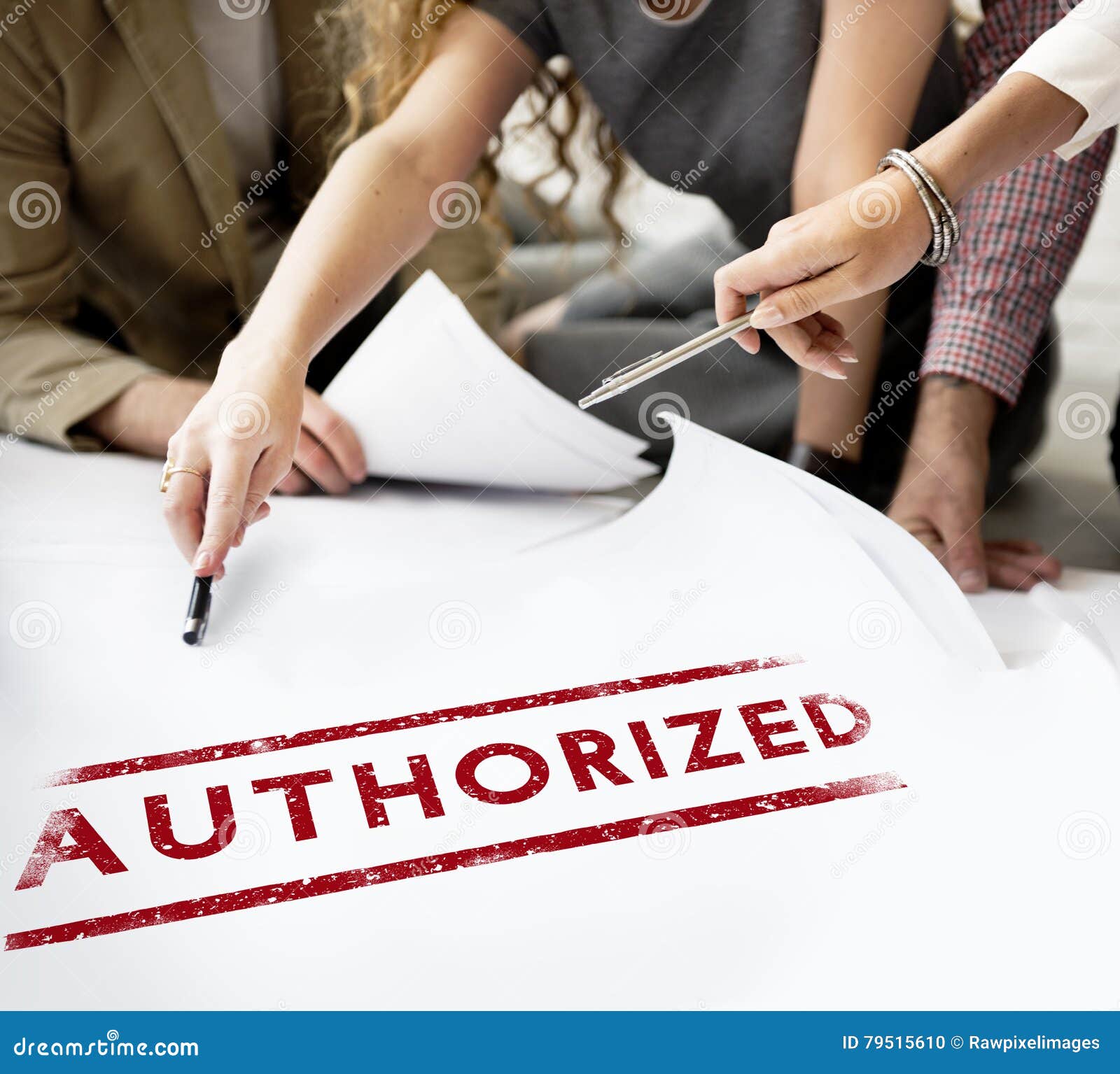 Authorize Allowance Approve Permit Graphic Concept Stock Photo - Image ...