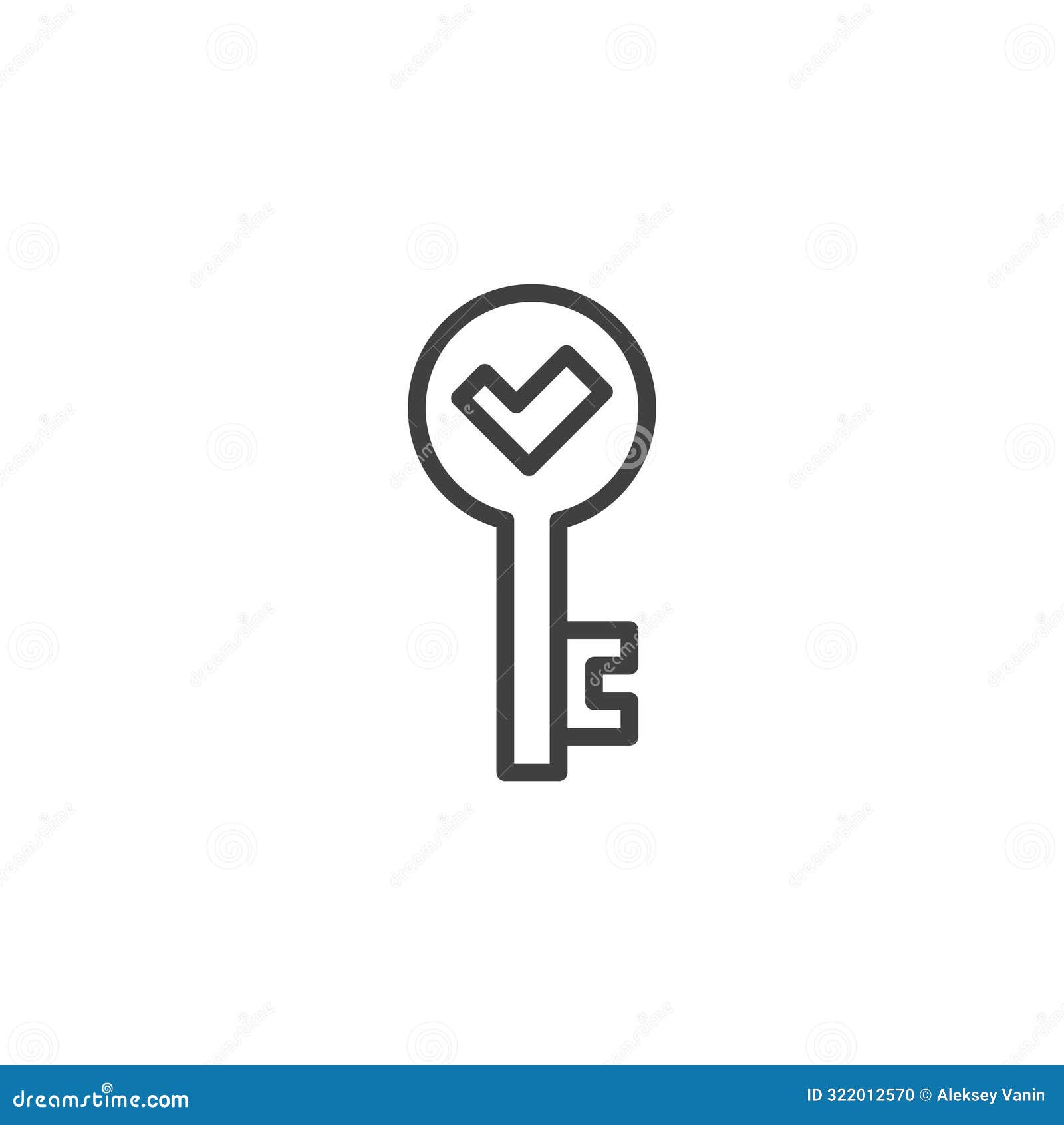 Authorized Access Line Icon Stock Illustration - Illustration of ...