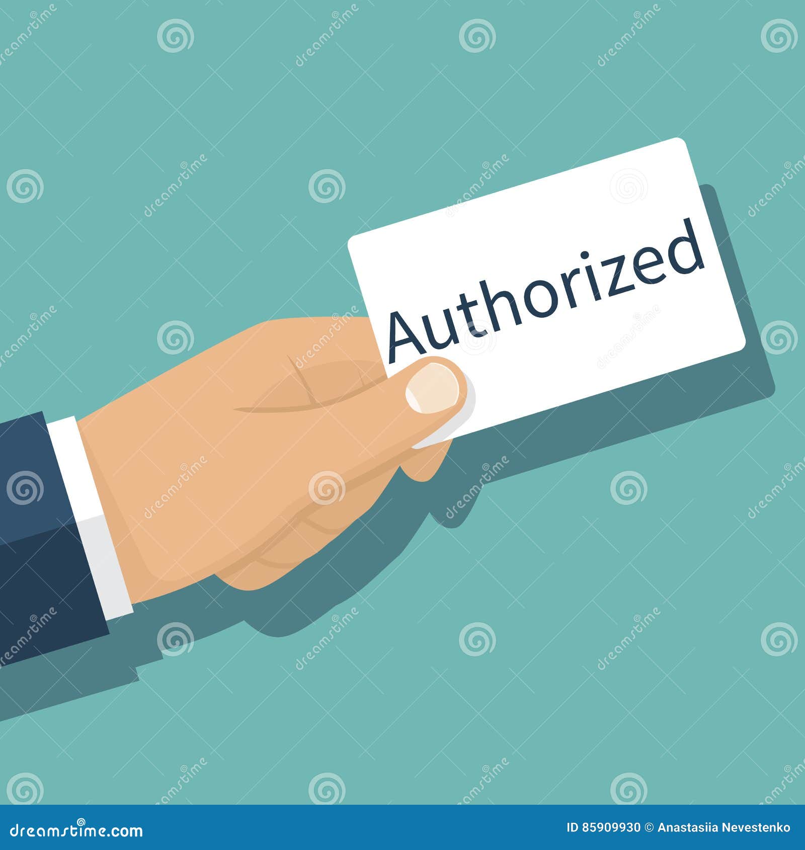 Authorized concept, vector stock vector. Illustration of electronic ...