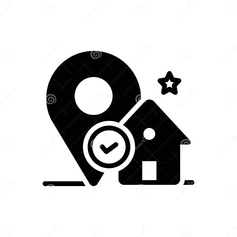 Black Solid Icon for Authorized, Occupied and Official Stock ...