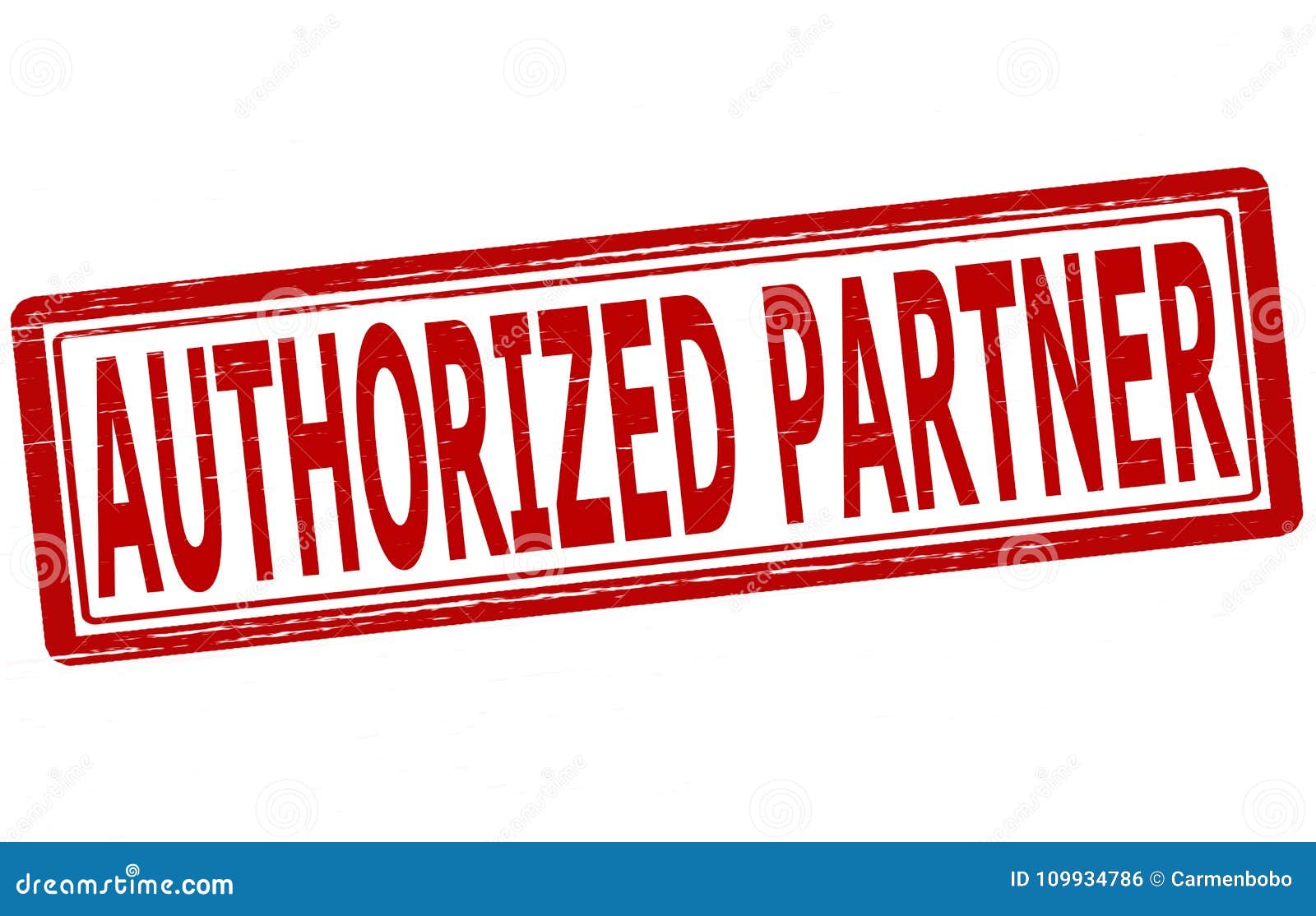 Authorized partner stock illustration. Illustration of sign - 109934786