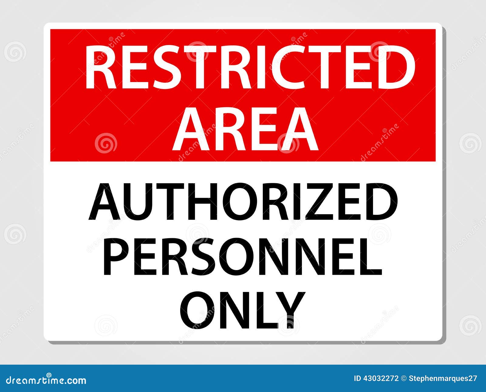 Authorized Personnel only Sign on Grey Stock Vector - Illustration of ...