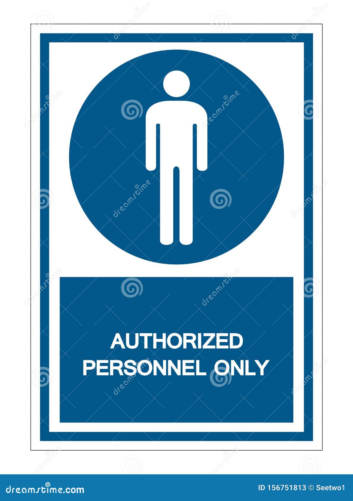 Authorized Personnel only Symbol Sign Isolate on White Background ...