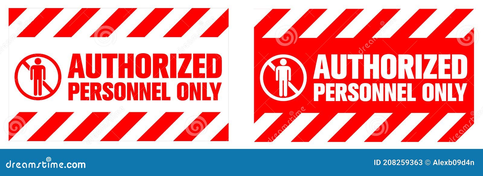 Authorized Personnel Only Warning Sign. Vector Illustration ...