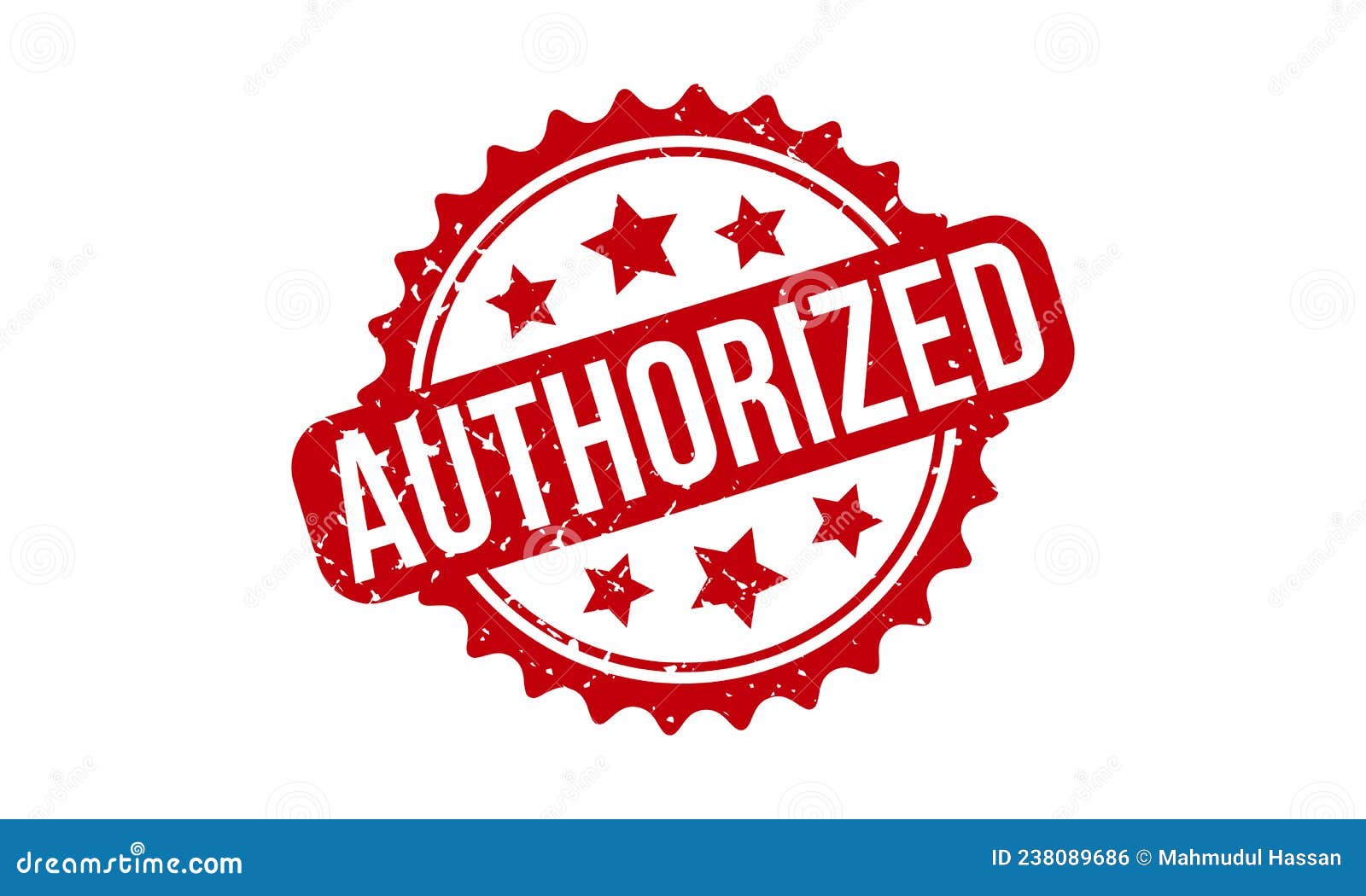 Authorized Rubber Grunge Stamp Seal Stock Vector Stock Vector ...