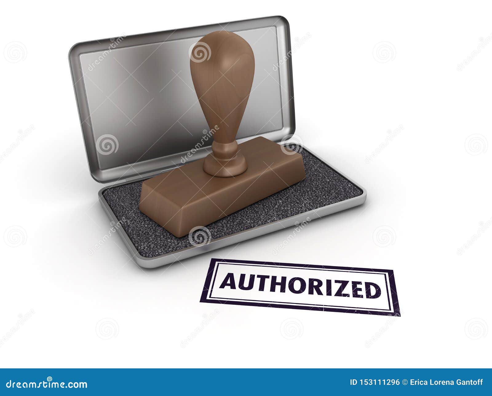 AUTHORIZED Rubber Stamp stock illustration. Illustration of letter ...