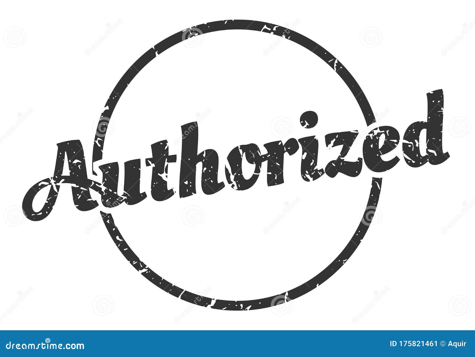 Authorized Sign. Authorized Grunge Stamp. Cartoon Vector ...