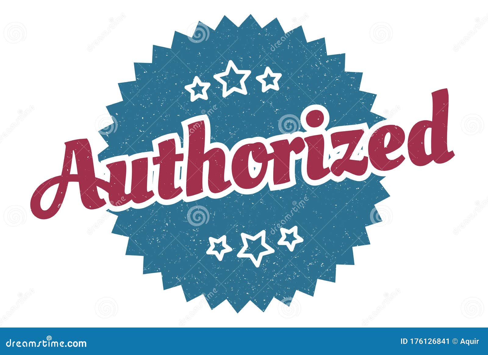 Authorized Sign. Authorized Vintage Retro Label Stock Vector ...
