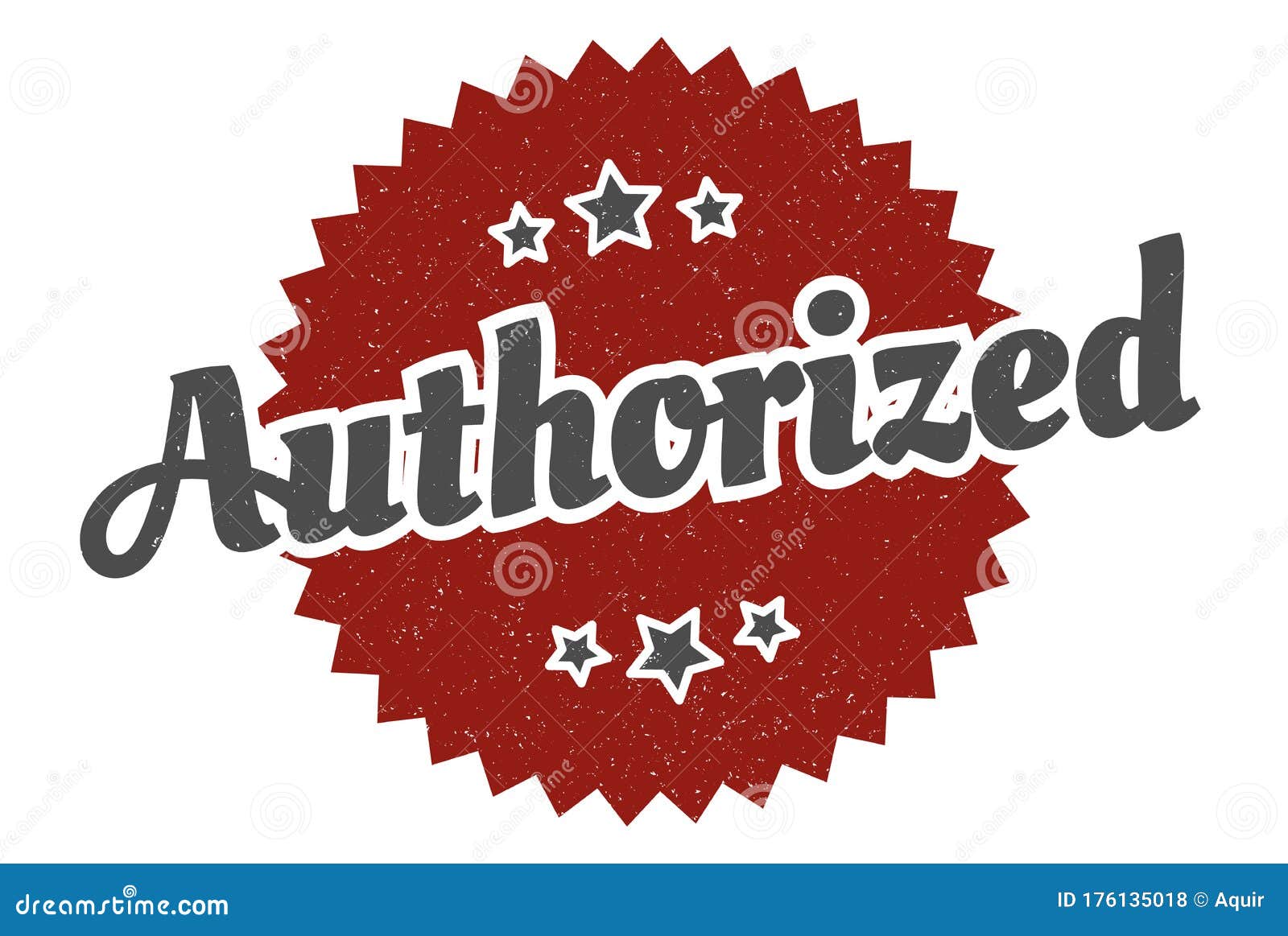 Authorized Sign. Authorized Vintage Retro Label Stock Vector ...