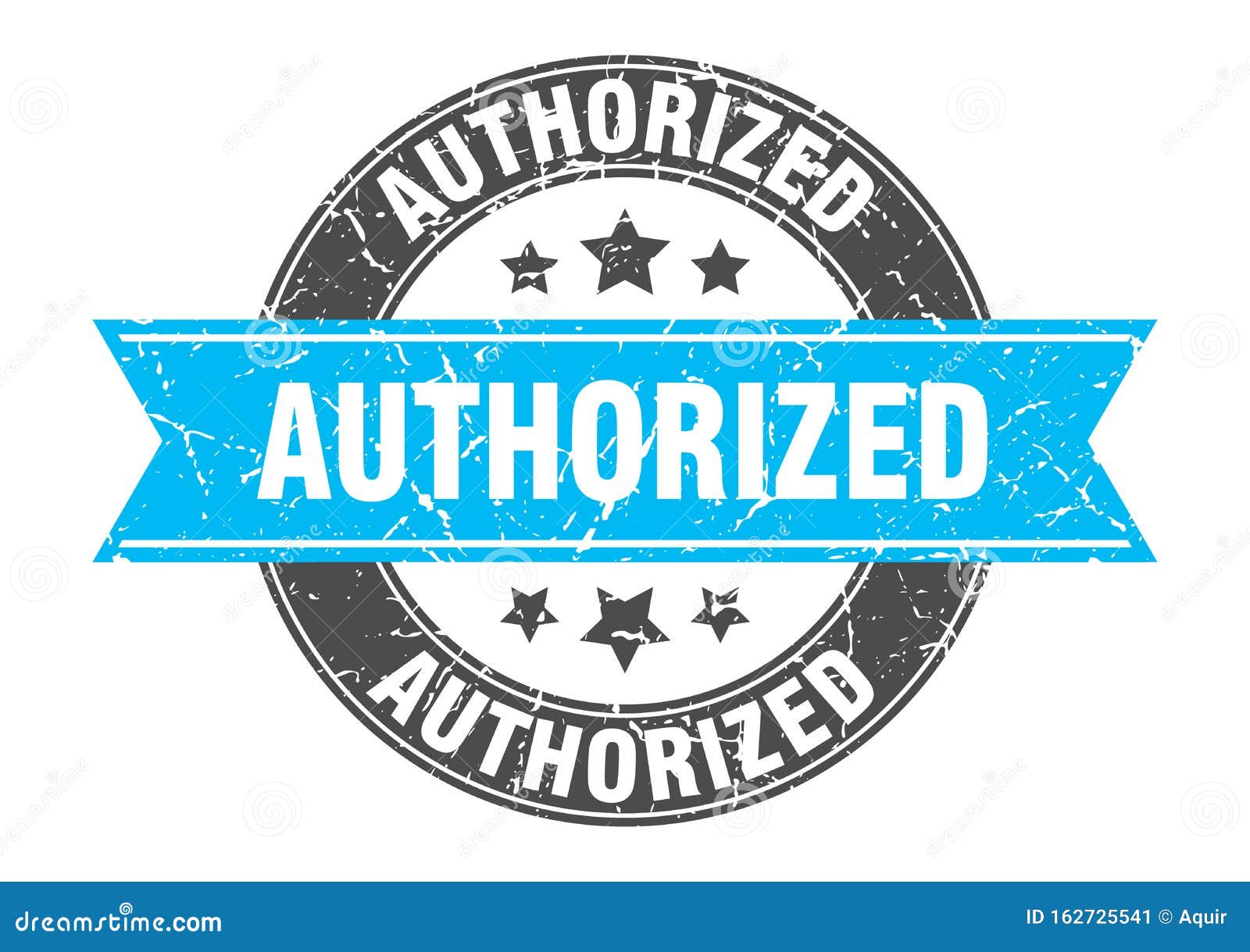 Authorized stamp stock vector. Illustration of round - 162725541