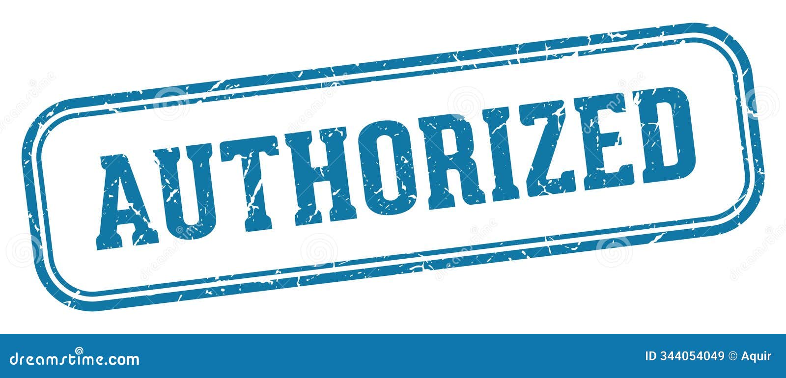 Authorized Rectangular Sign. Authorized Stamp Vector Illustration ...