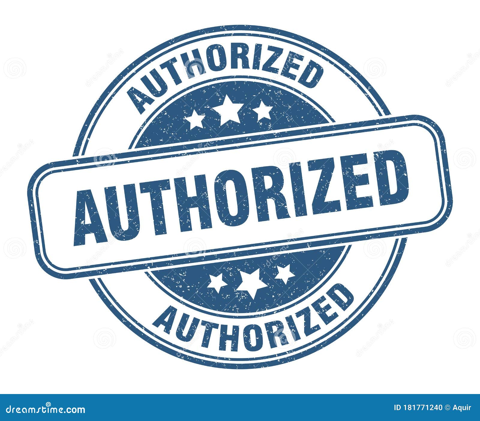 Authorized Stamp Logo Sign Sticker Watermark Permit By The Author In ...