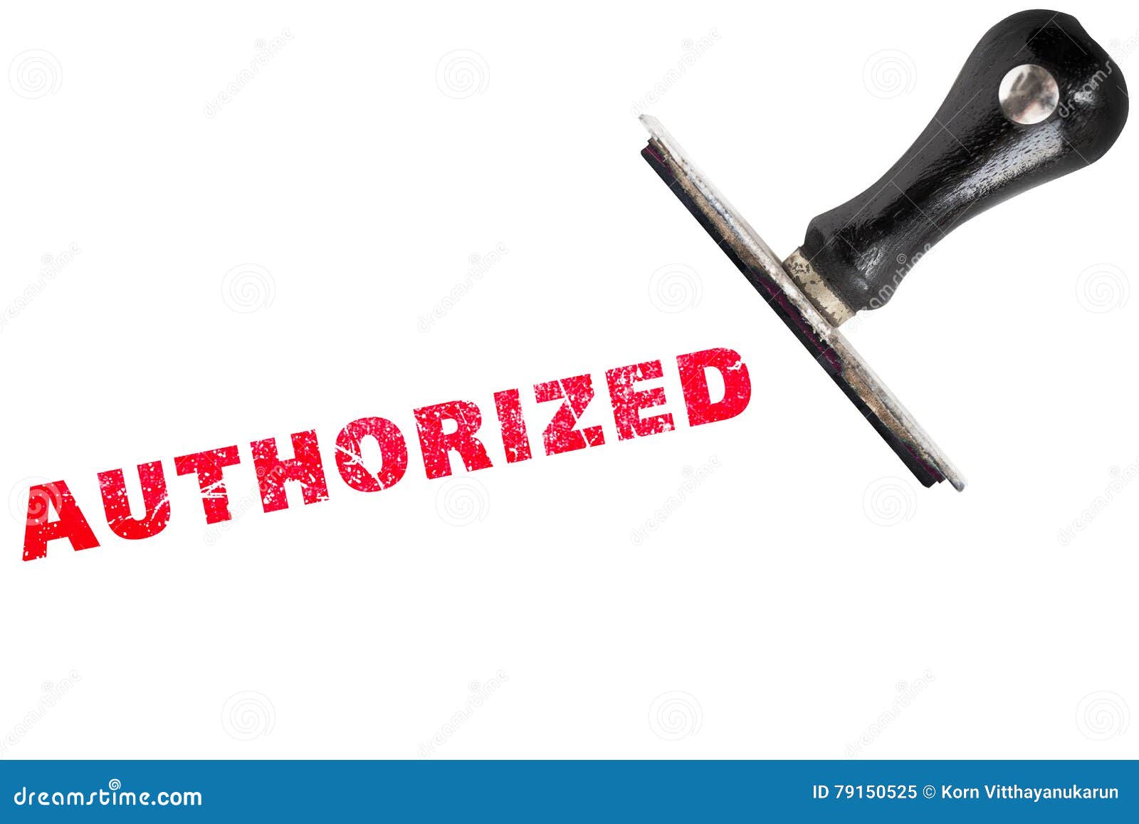Authorized Stamp Text with Stamper Stock Image - Image of sign, concept ...