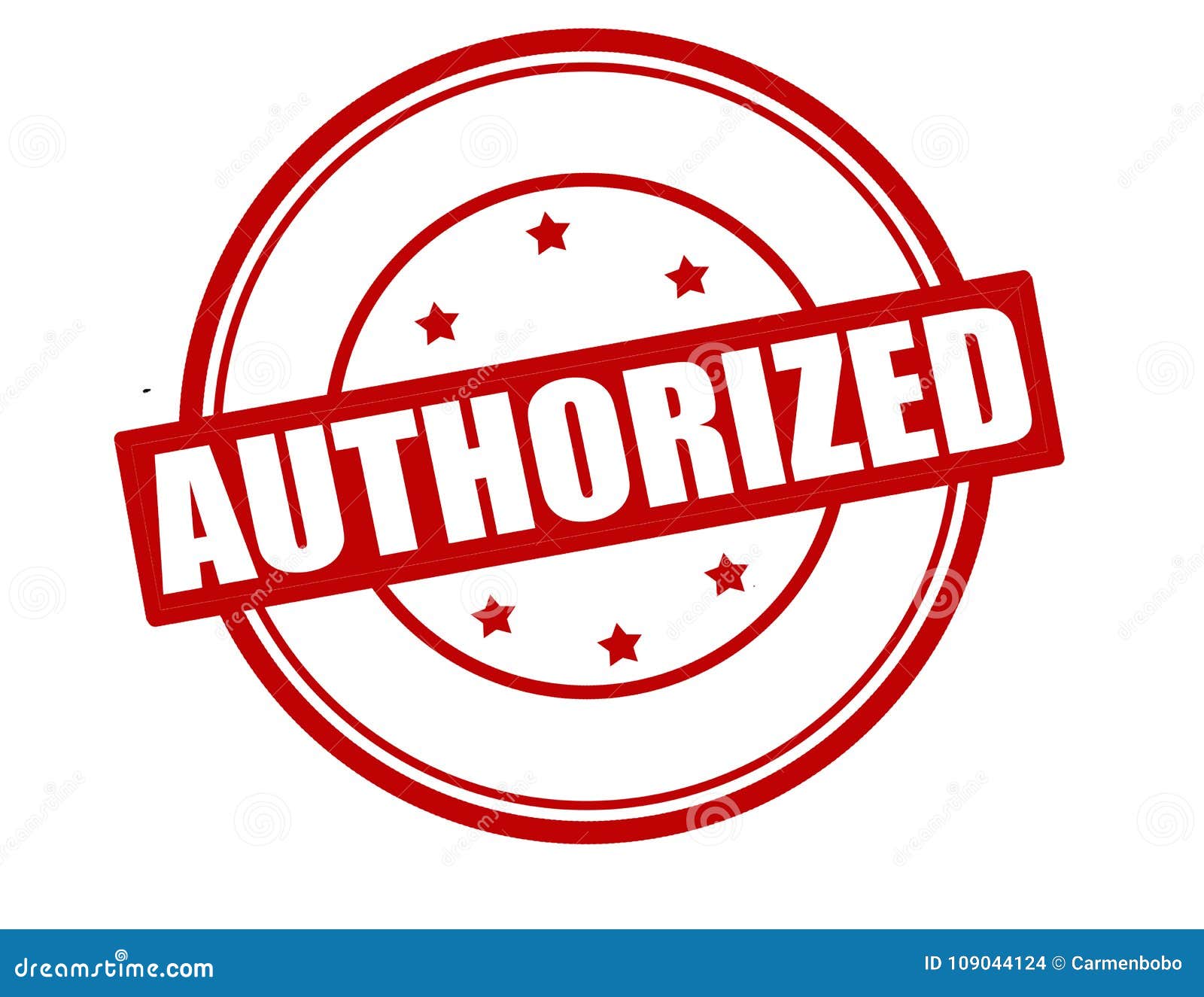 Authorized stock illustration. Illustration of licensed - 109044124