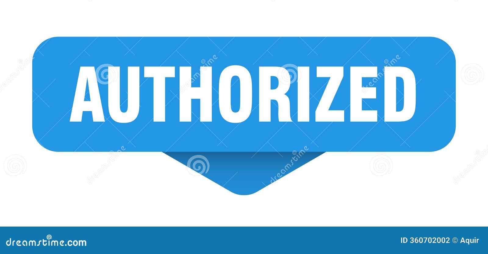 Authorized Sticker. Authorized Label Cartoon Vector | CartoonDealer.com ...