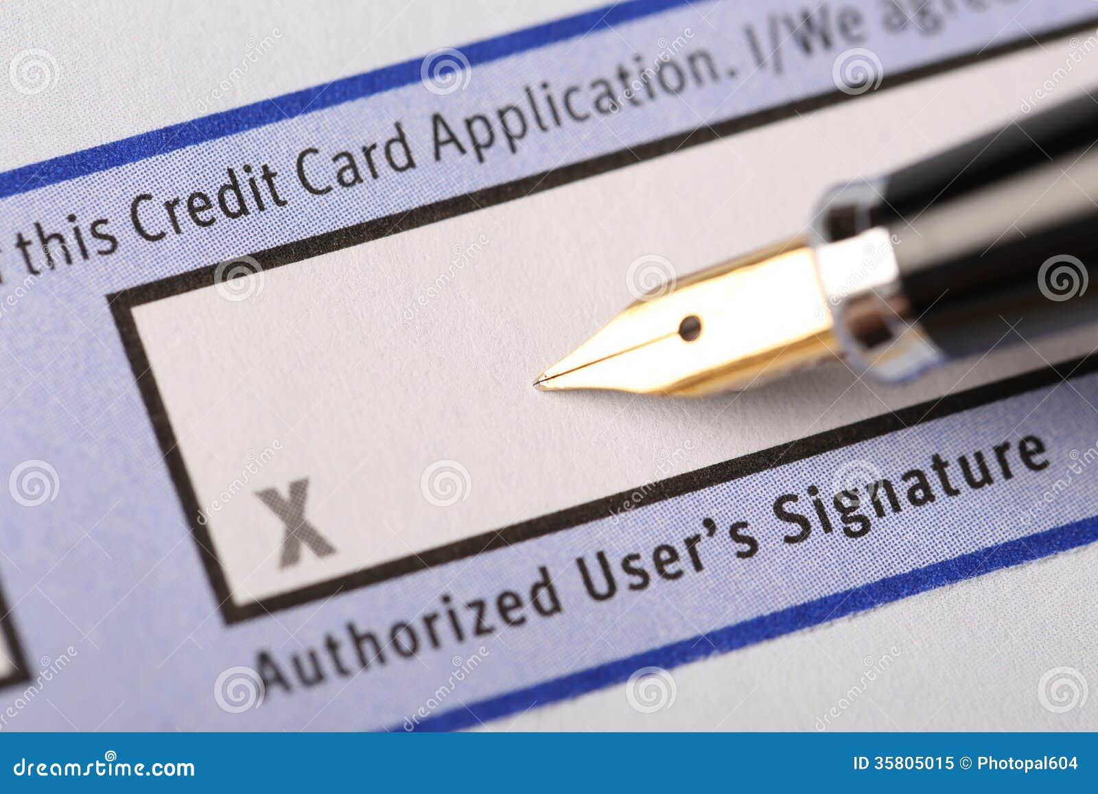 Authorized User S Signature Stock Image - Image of banks, fincancing ...