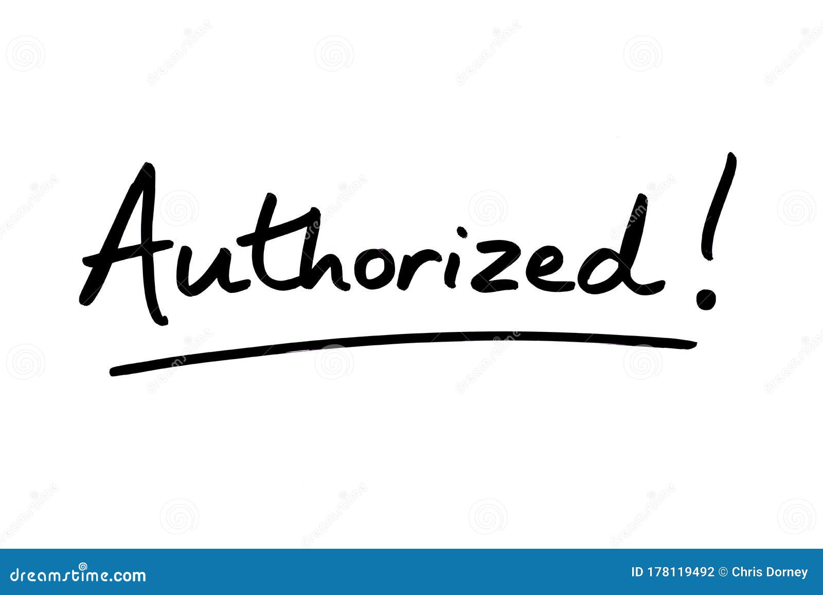 Authorized Approve Permission Sanction Graphic Concept Stock Photo ...