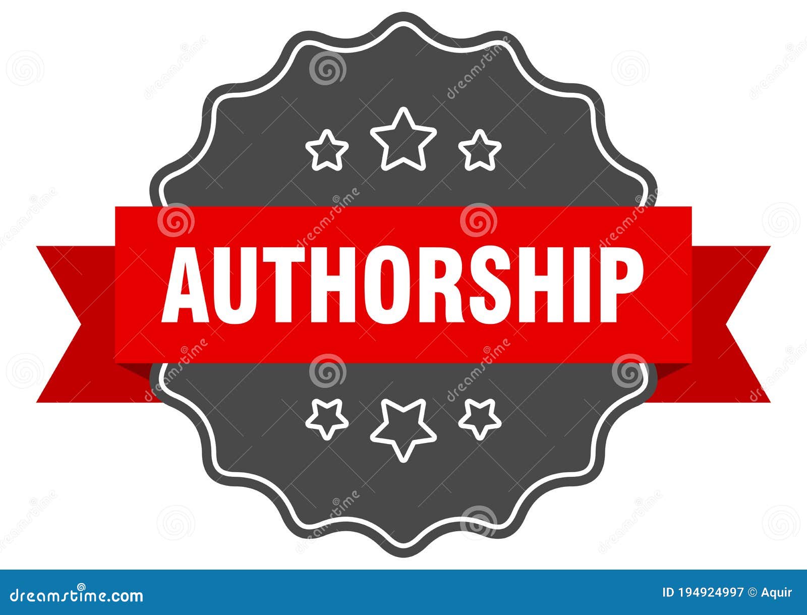 Authorship Label. Authorship Isolated Seal. Sticker. Sign Vector ...