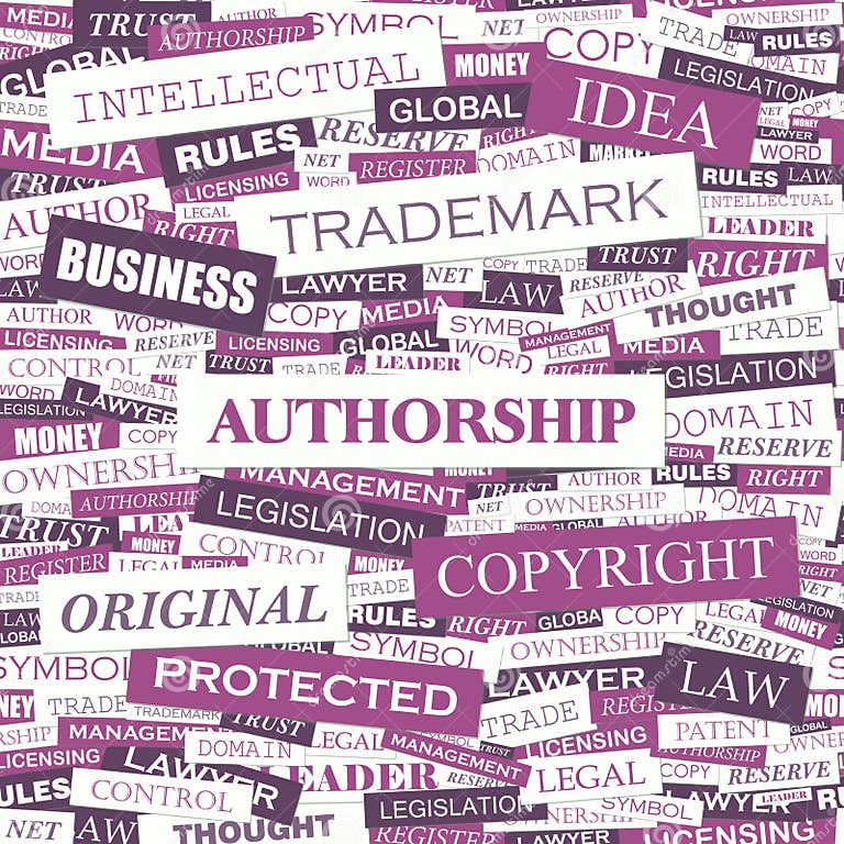 AUTHORSHIP stock vector. Illustration of copyright, license - 34639742