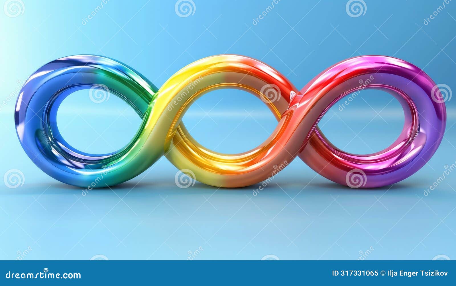 Autism Awareness Day Rainbow Infinity Symbolizing Neurodiversity on ...