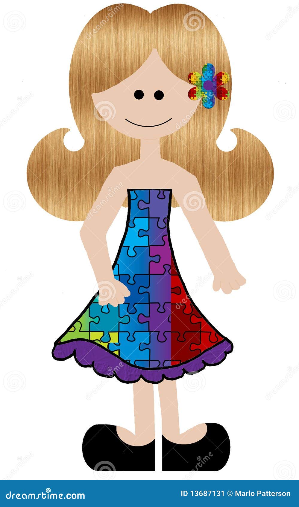 Woman With Autistic Type Thinking, Mindset Cartoon Vector ...