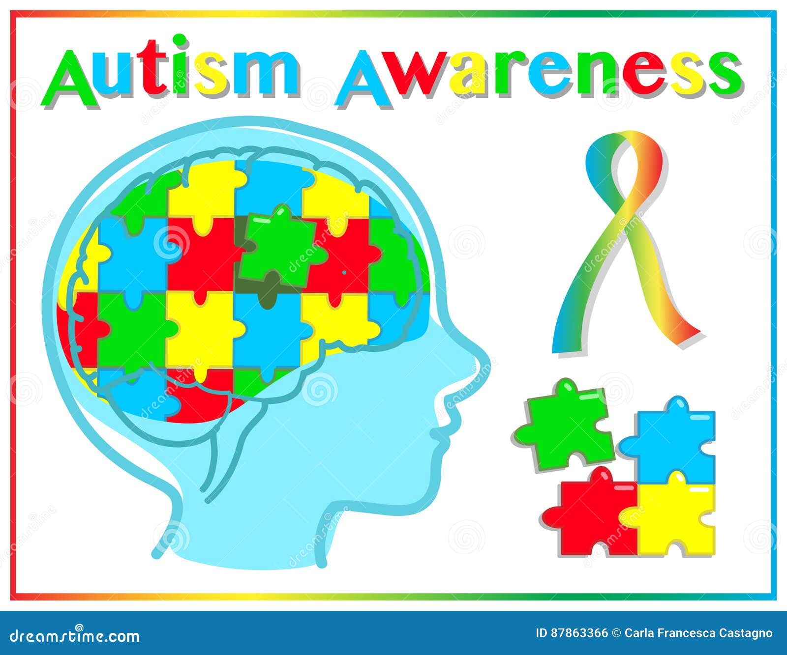 Autism Logos Vector Illustration | CartoonDealer.com #59630614
