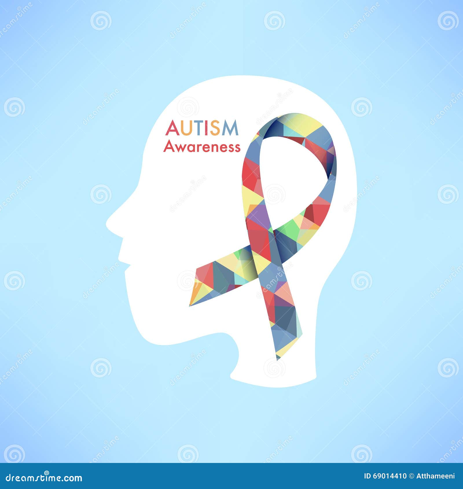 Autism Awareness Icon Abstract Illustration Stock Vector - Illustration ...
