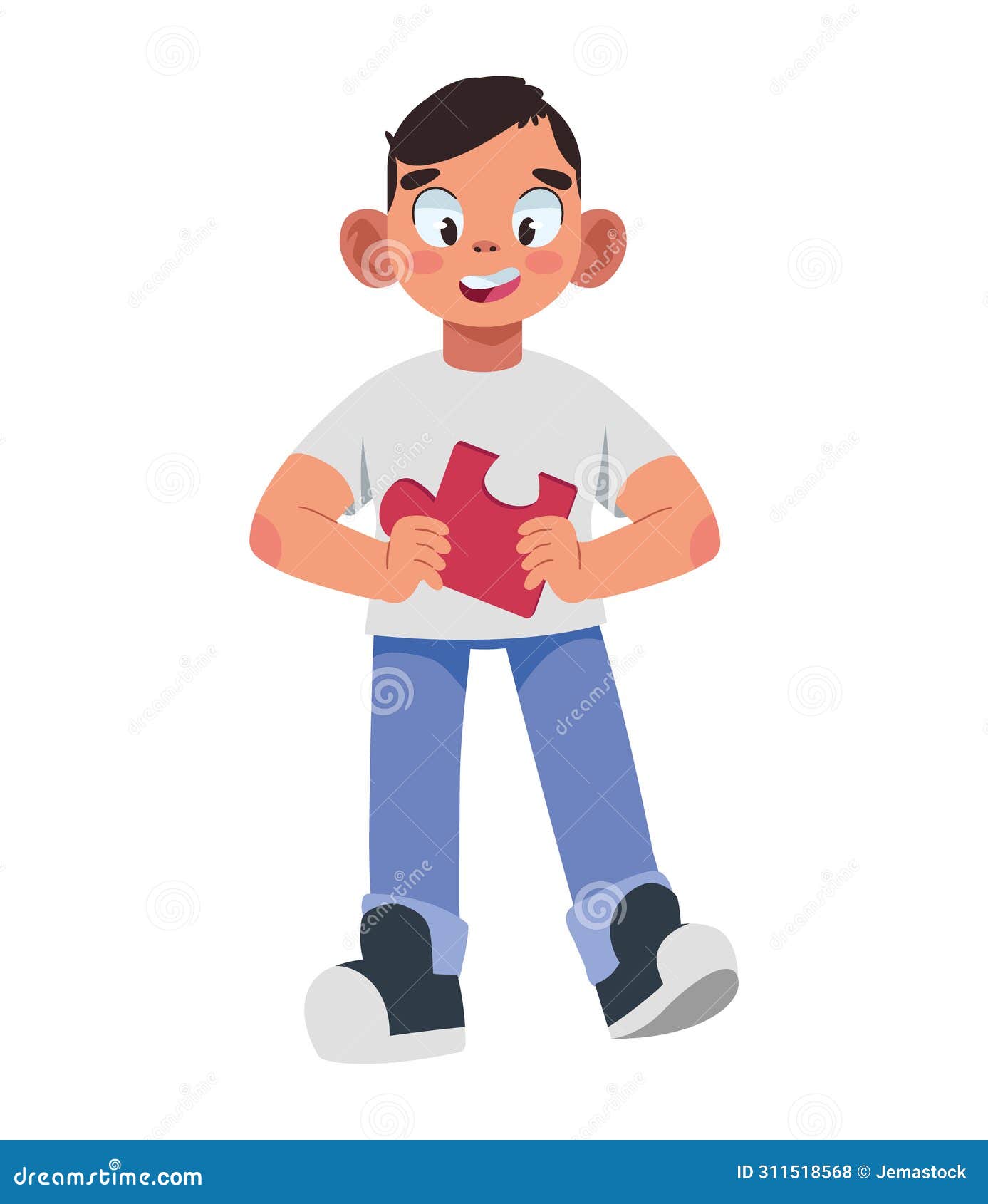 Autism boy cartoon stock vector. Illustration of design - 311518568