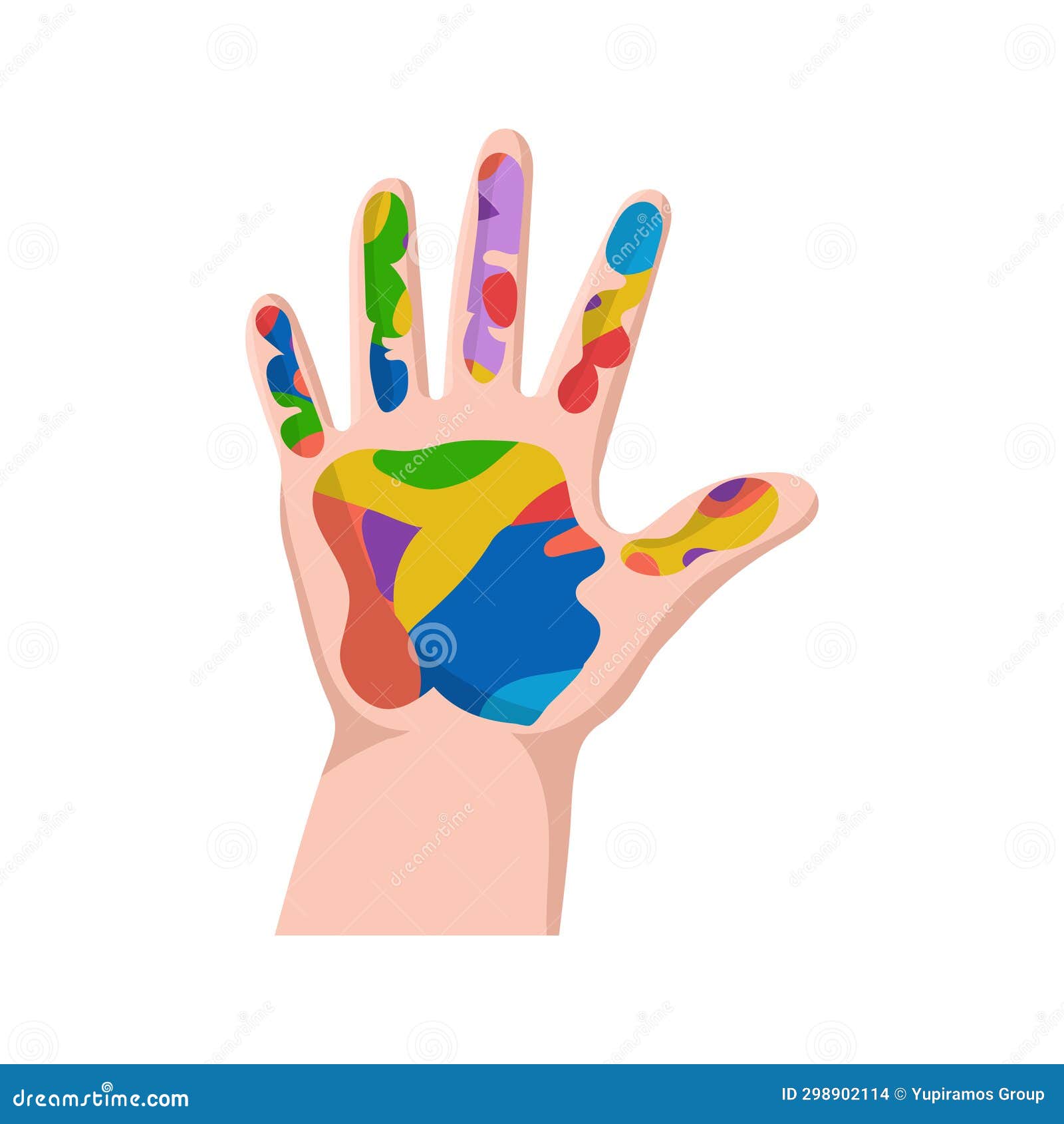 Autism colored hand stock vector. Illustration of autism - 298902114