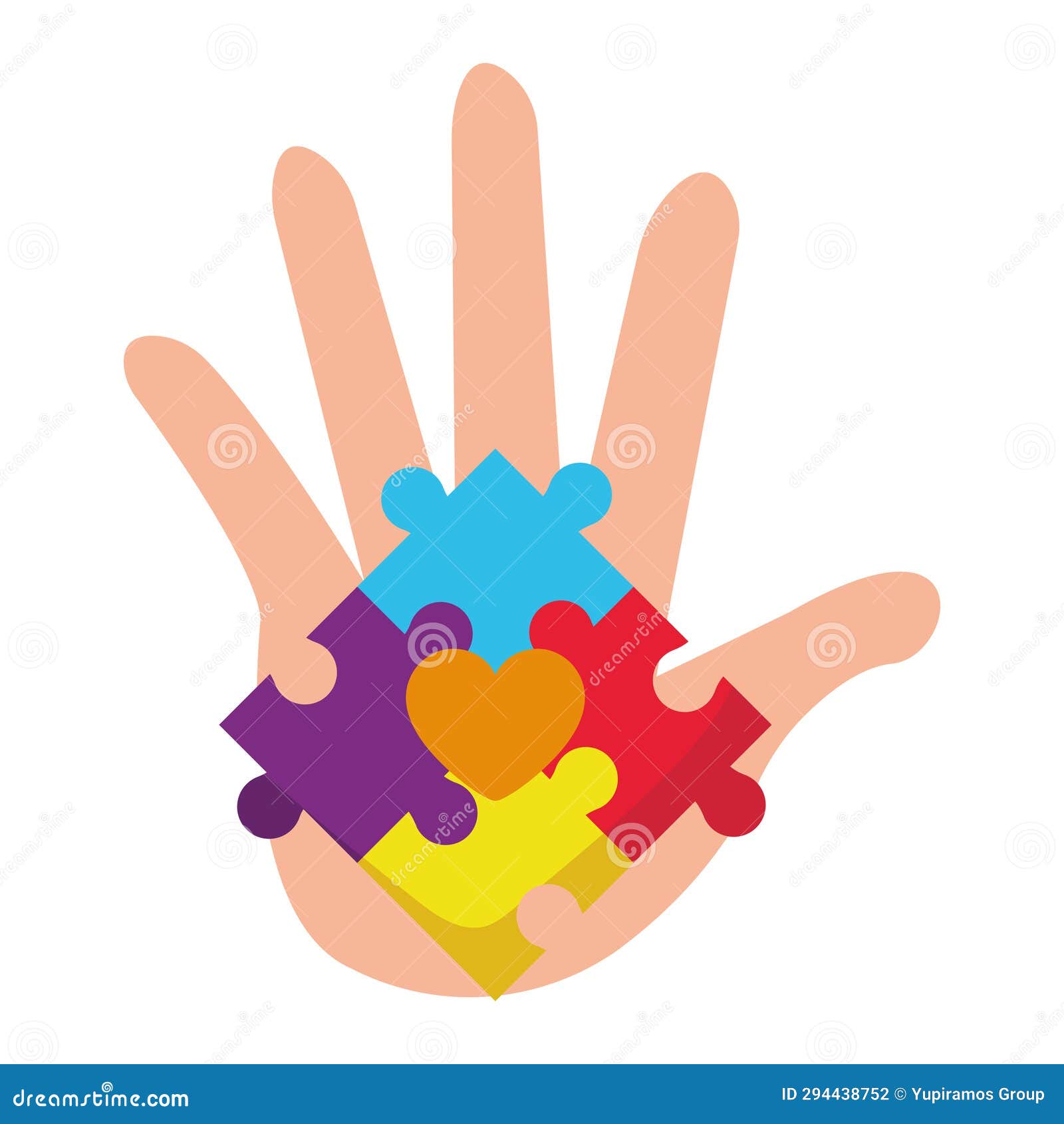 Autism day awareness hand stock vector. Illustration of campaign ...