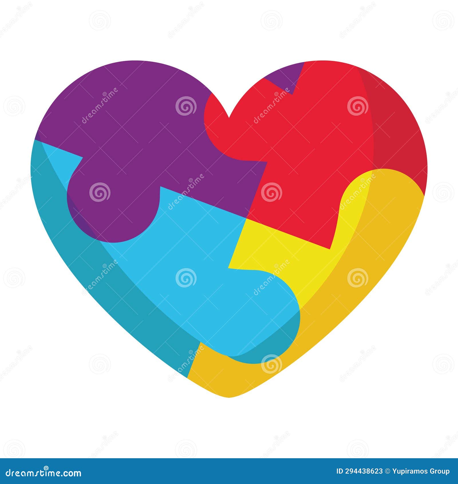 Autism day awareness heart stock vector. Illustration of autistic ...
