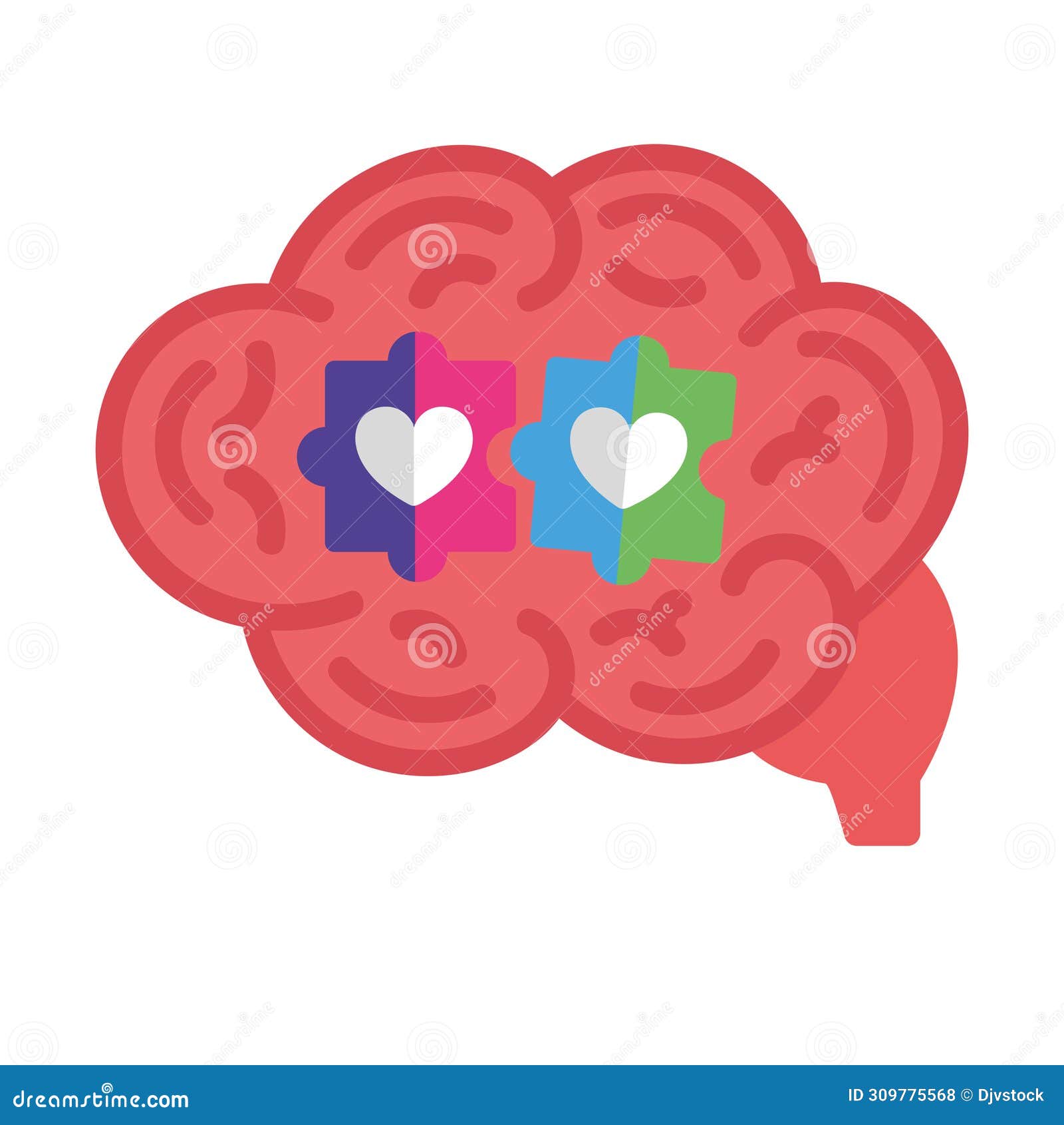 Autism day brain stock vector. Illustration of awareness - 309775568