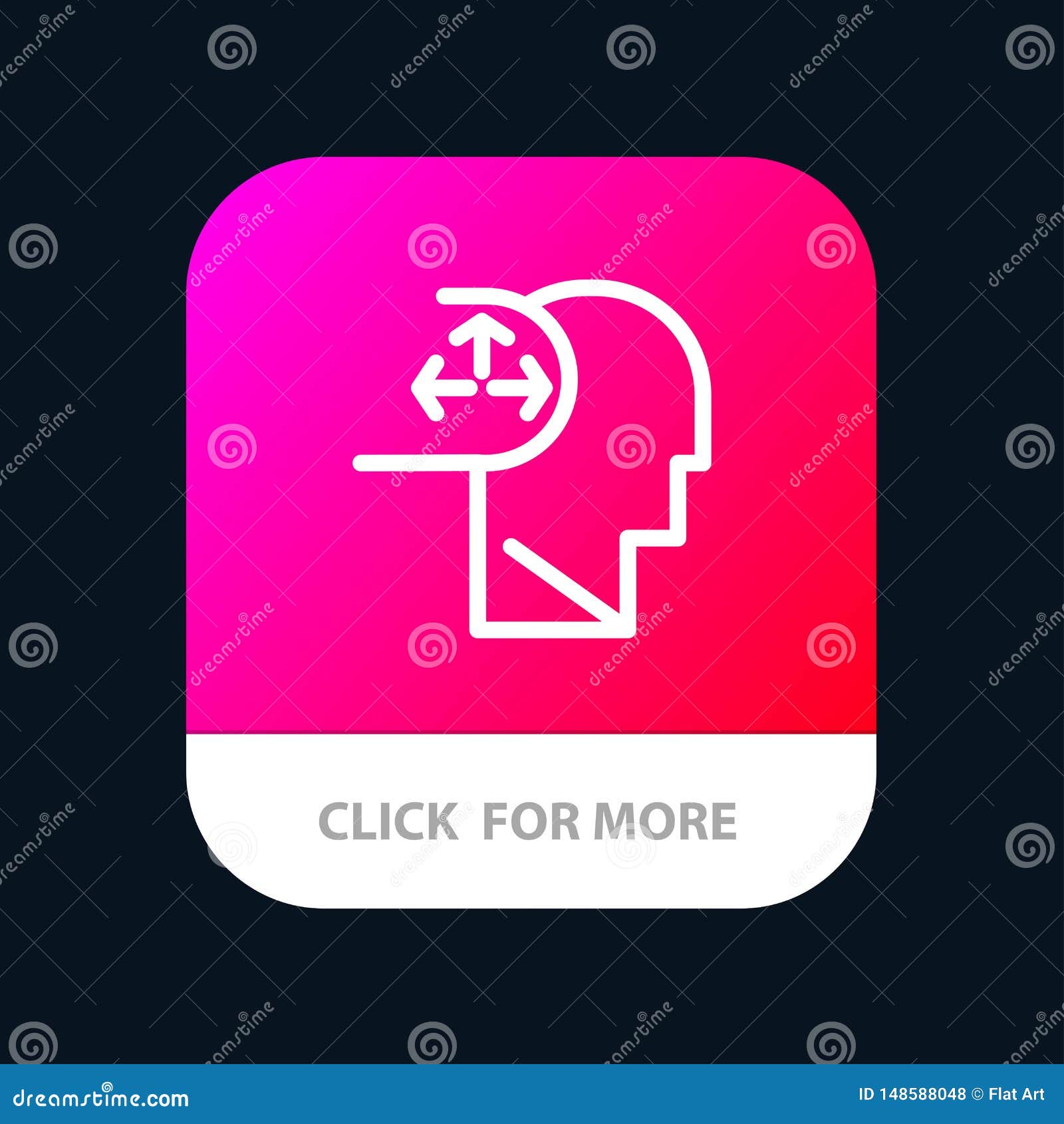 Autism, Disorder, Man, Human Mobile App Button. Android and IOS Line ...