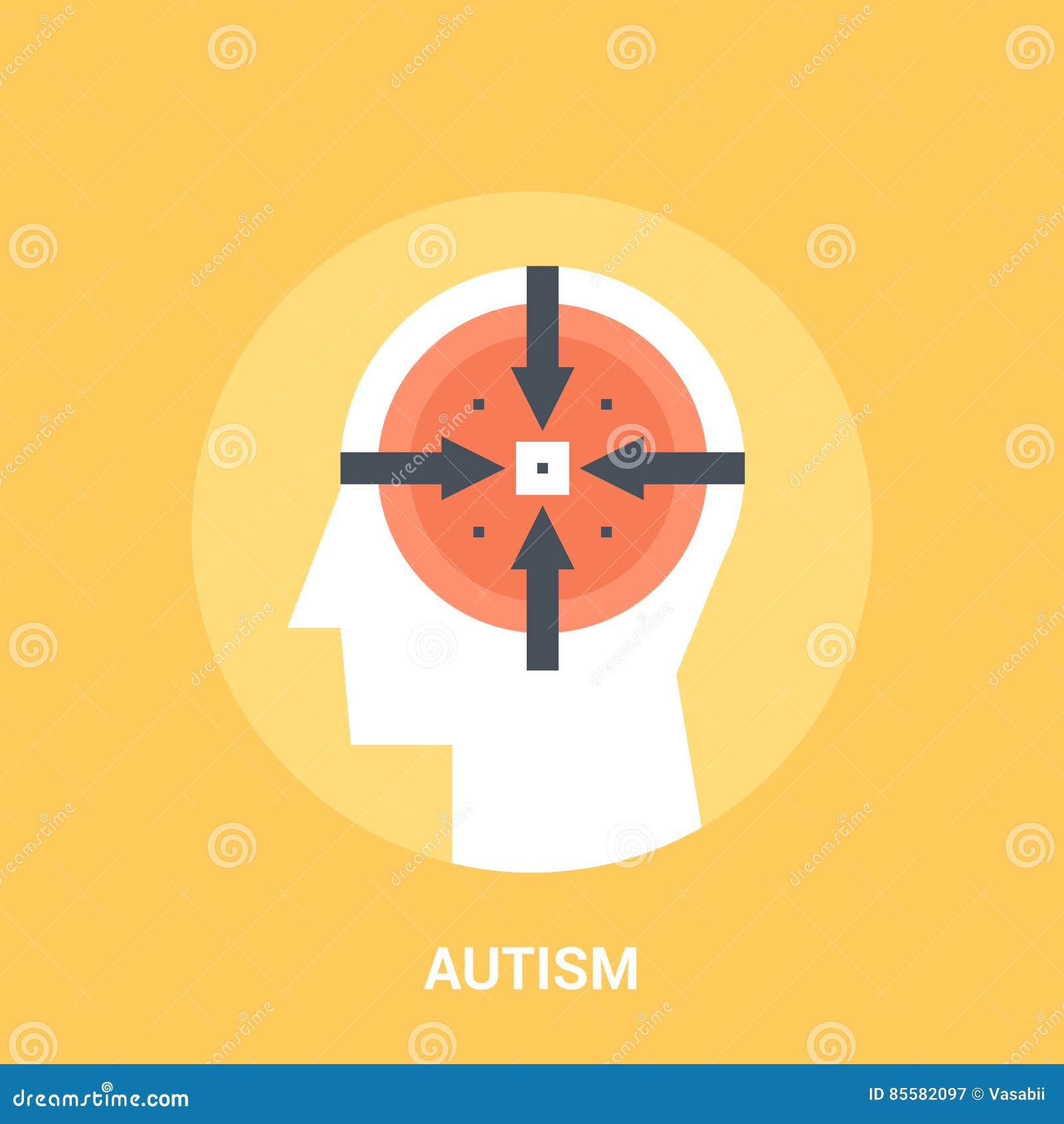 Autism icon concept stock vector. Illustration of concept - 85582097